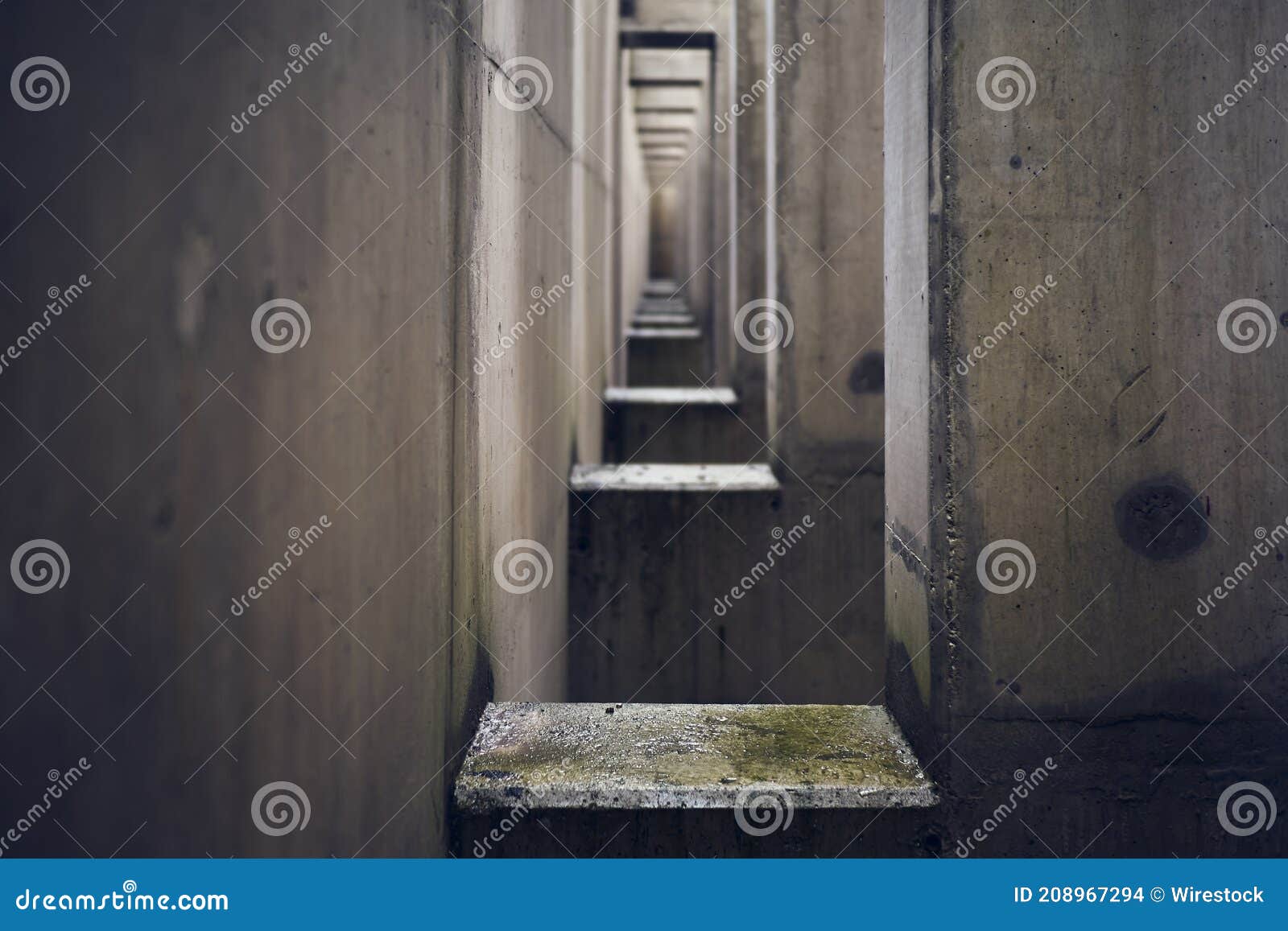 Sequence of Rectangular Holes Inside Each Other in an Old Rusty ...