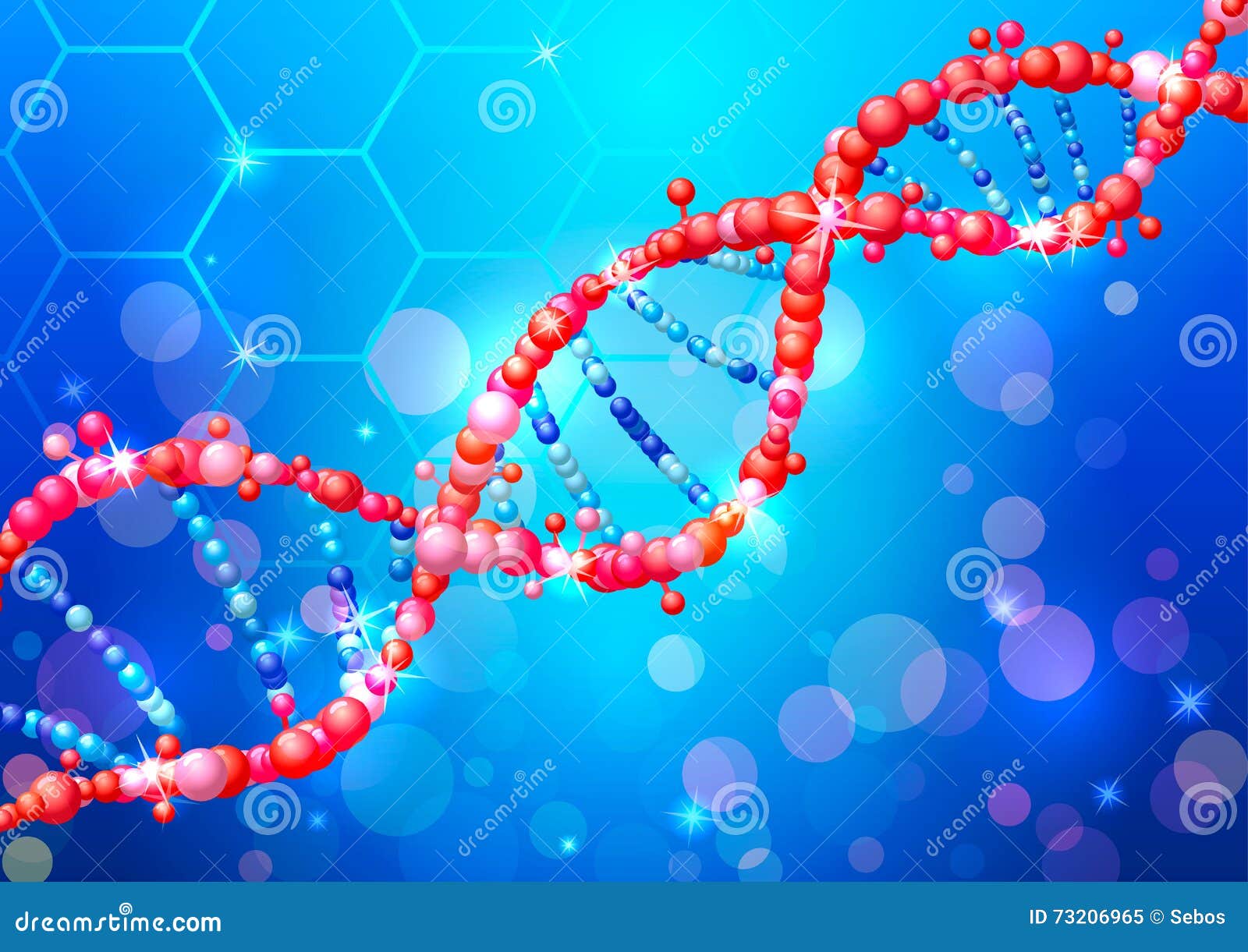Sequence Shiny of a DNA Molecule. Stock Vector - Illustration of gene ...