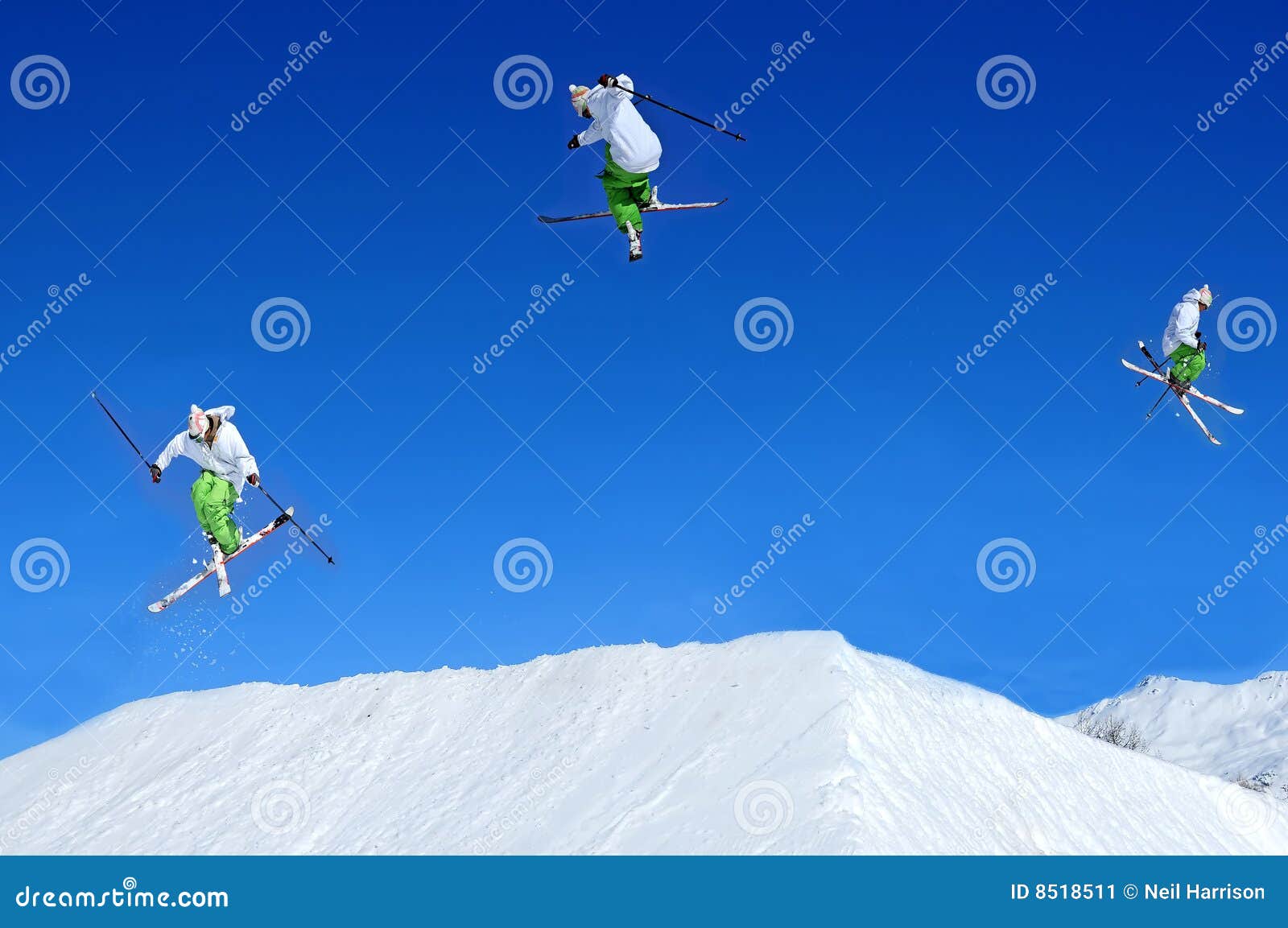 Sequence of skier jumping stock image. Image of brave - 8518511