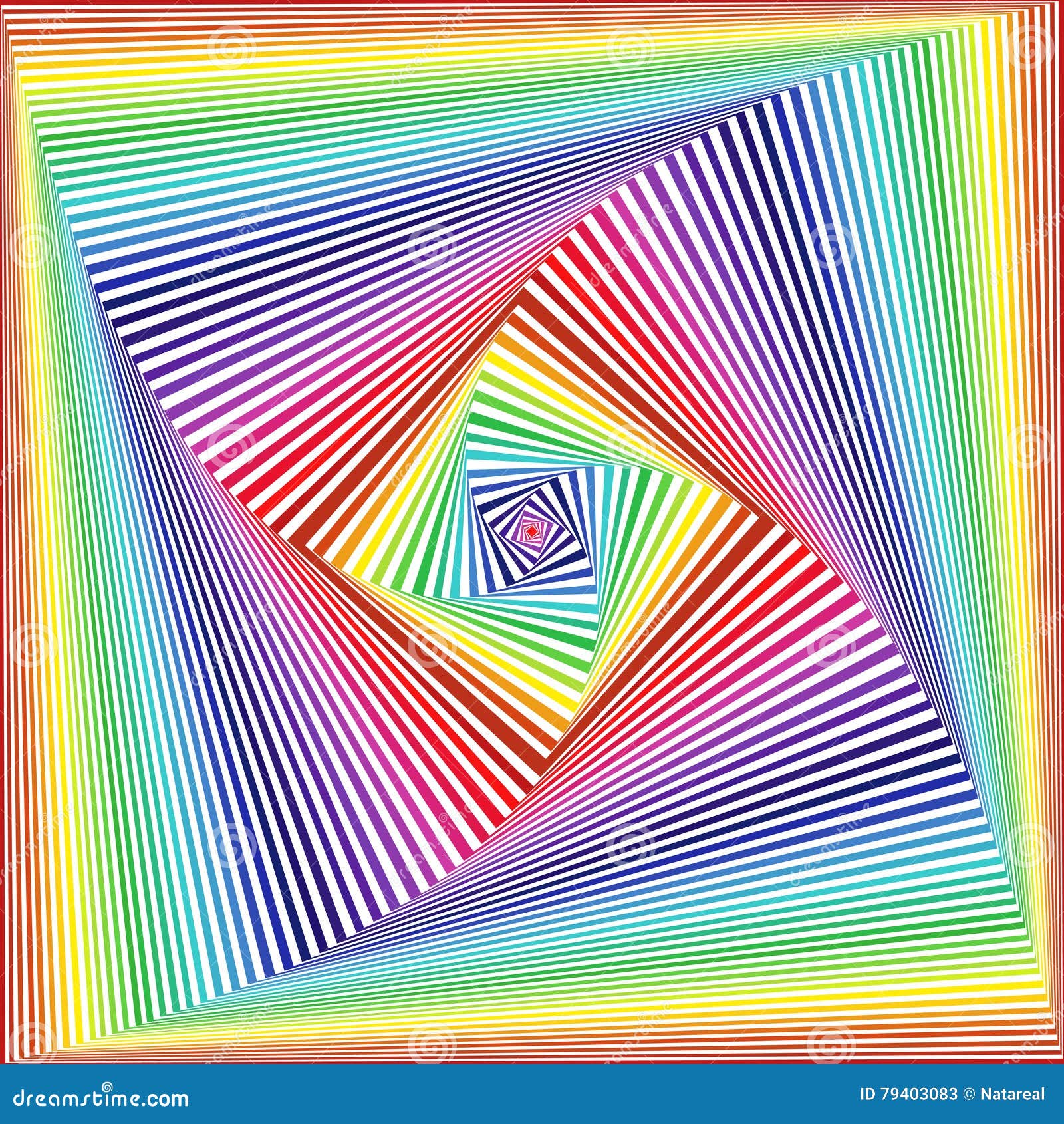 Sequence with Whirling White and Color Spectrum Squares Stock Vector ...