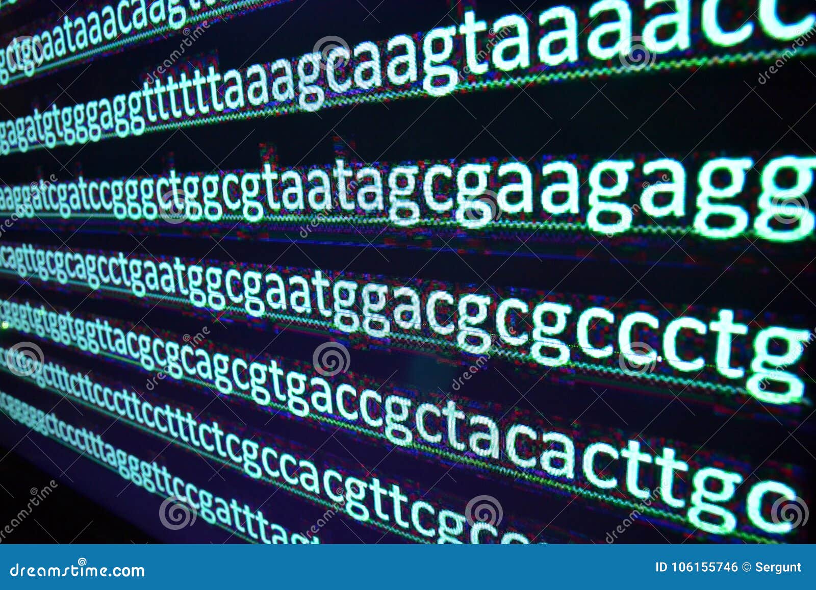 Sequencing the genome. stock photo. Image of letters - 106155746