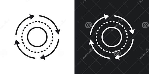 Sequential Process Icon Set. Simultaneous Integrated Processing Pattern ...