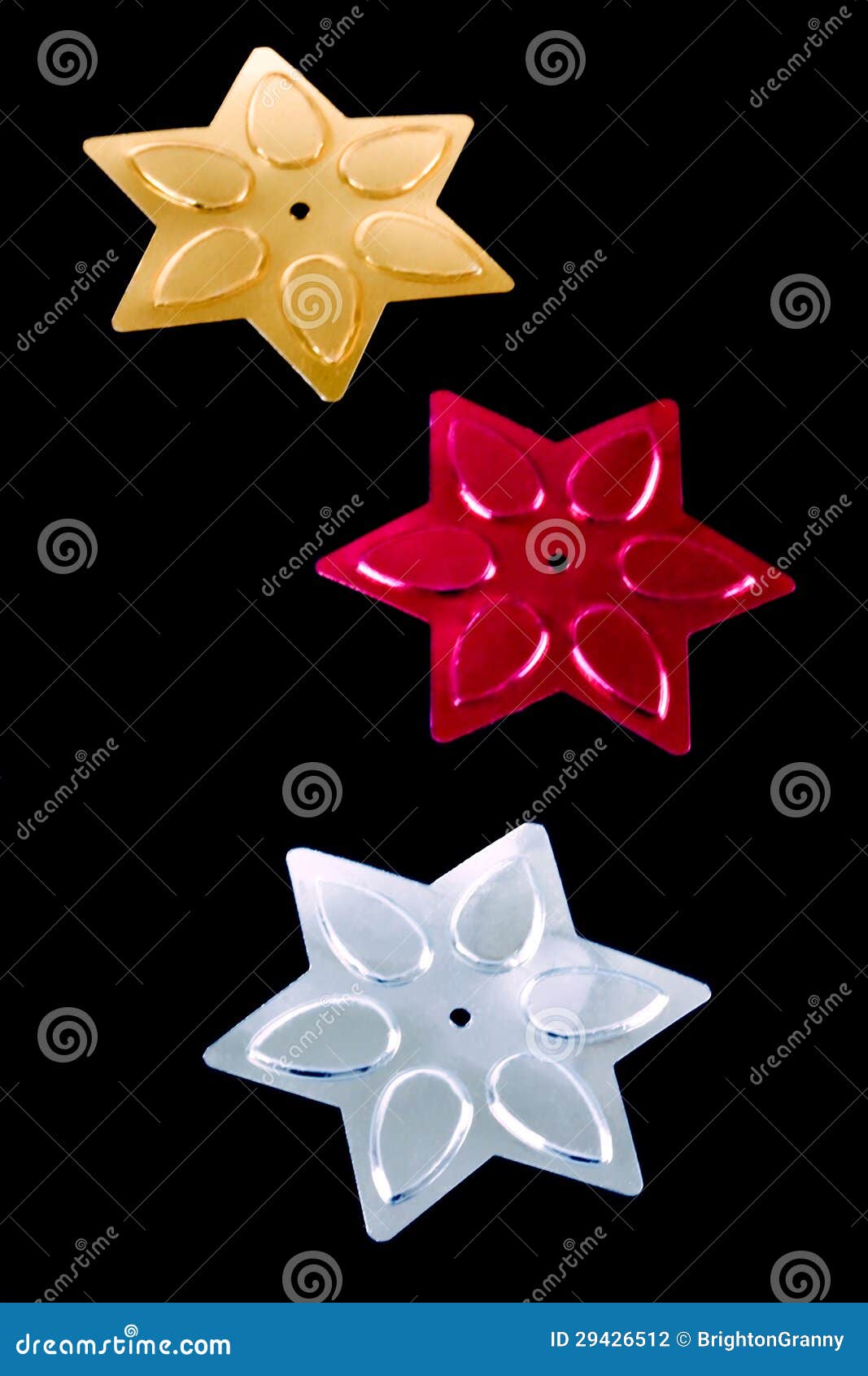 Sequin stars stock photo. Image of details, isolated - 29426512