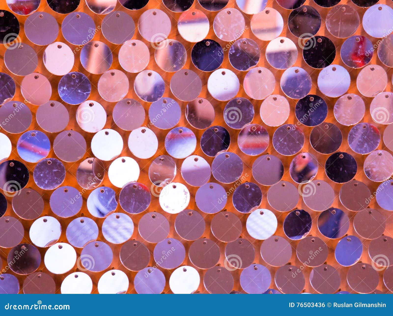 Sequins Mirror Abstract Background. Paillette Pattern Stock Photo ...