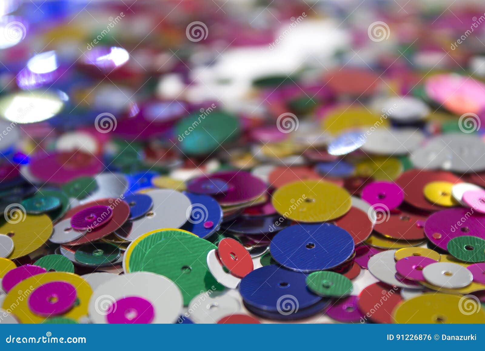 Sequins stock photo. Image of colorful, metallic, bead - 91226876
