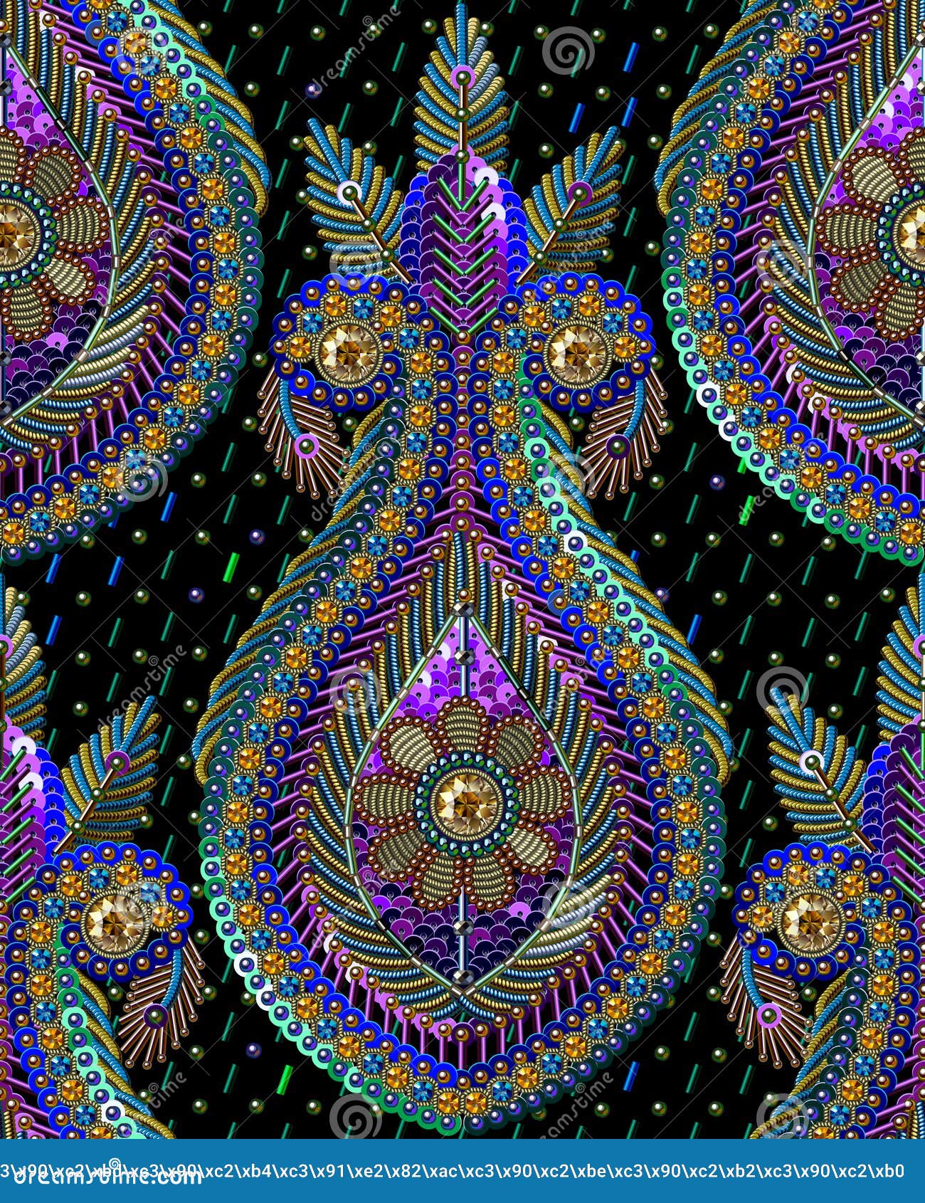 Sequins Seamless Pattern. Vector. without Gradient. Black Background Stock Vector - Illustration ...