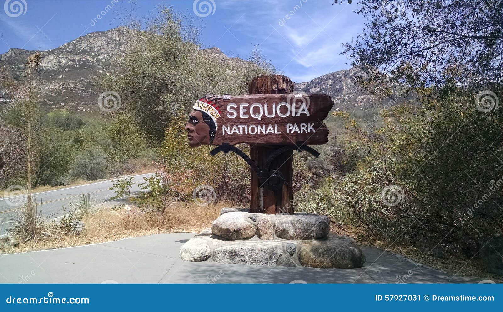 Sequoia National Park stock image. Image of sign, sequoia - 57927031