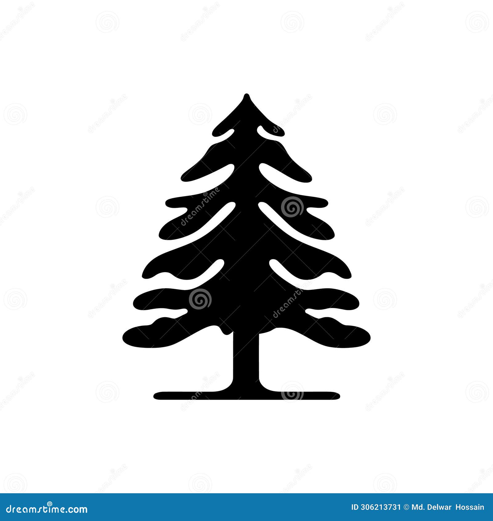 Sequoiaredwood tree icon stock vector. Illustration of redwood - 306213731