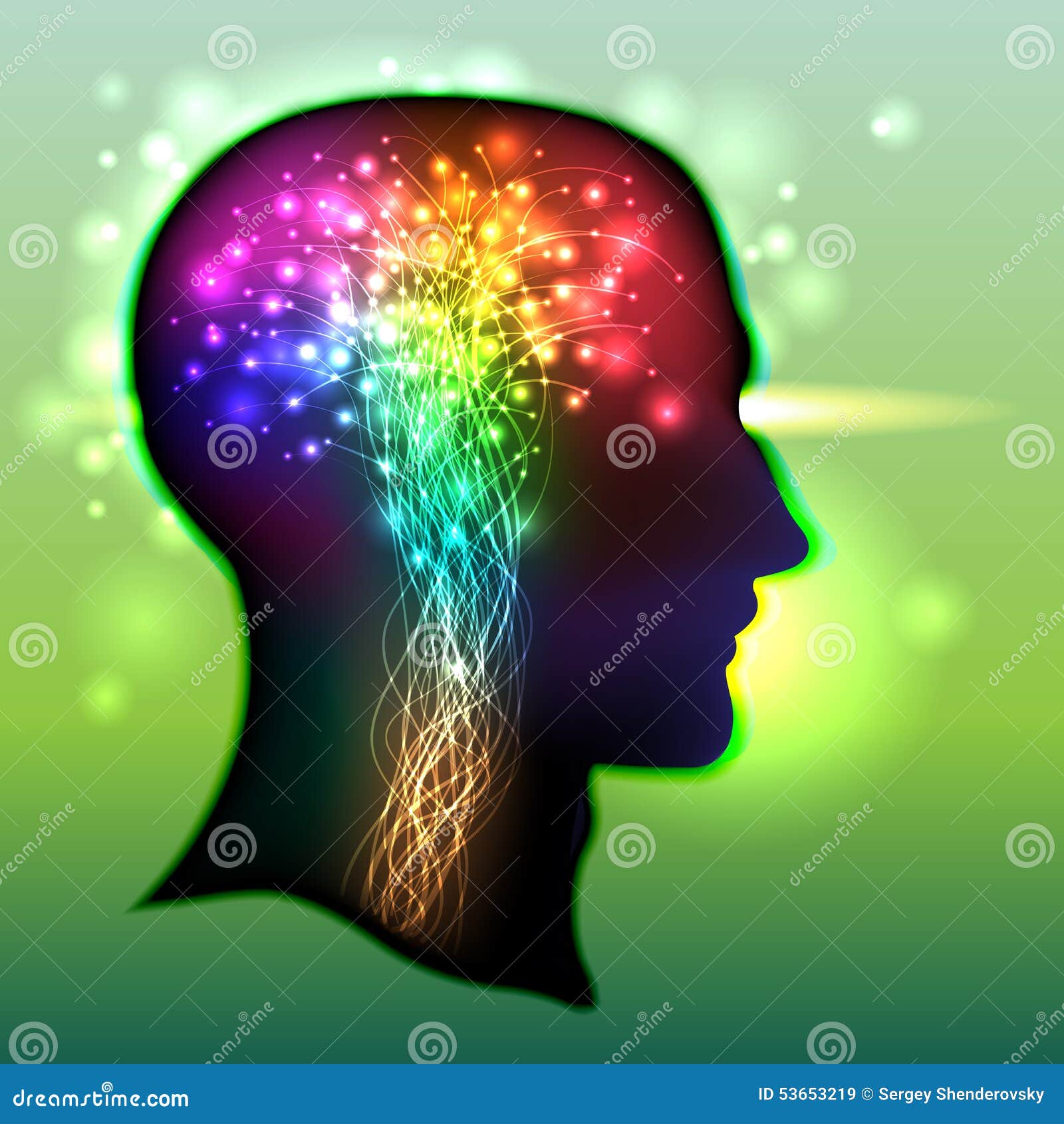 Ser Humano Brain Color Dos Neurônios Ilustração do Vetor - Ilustração ...