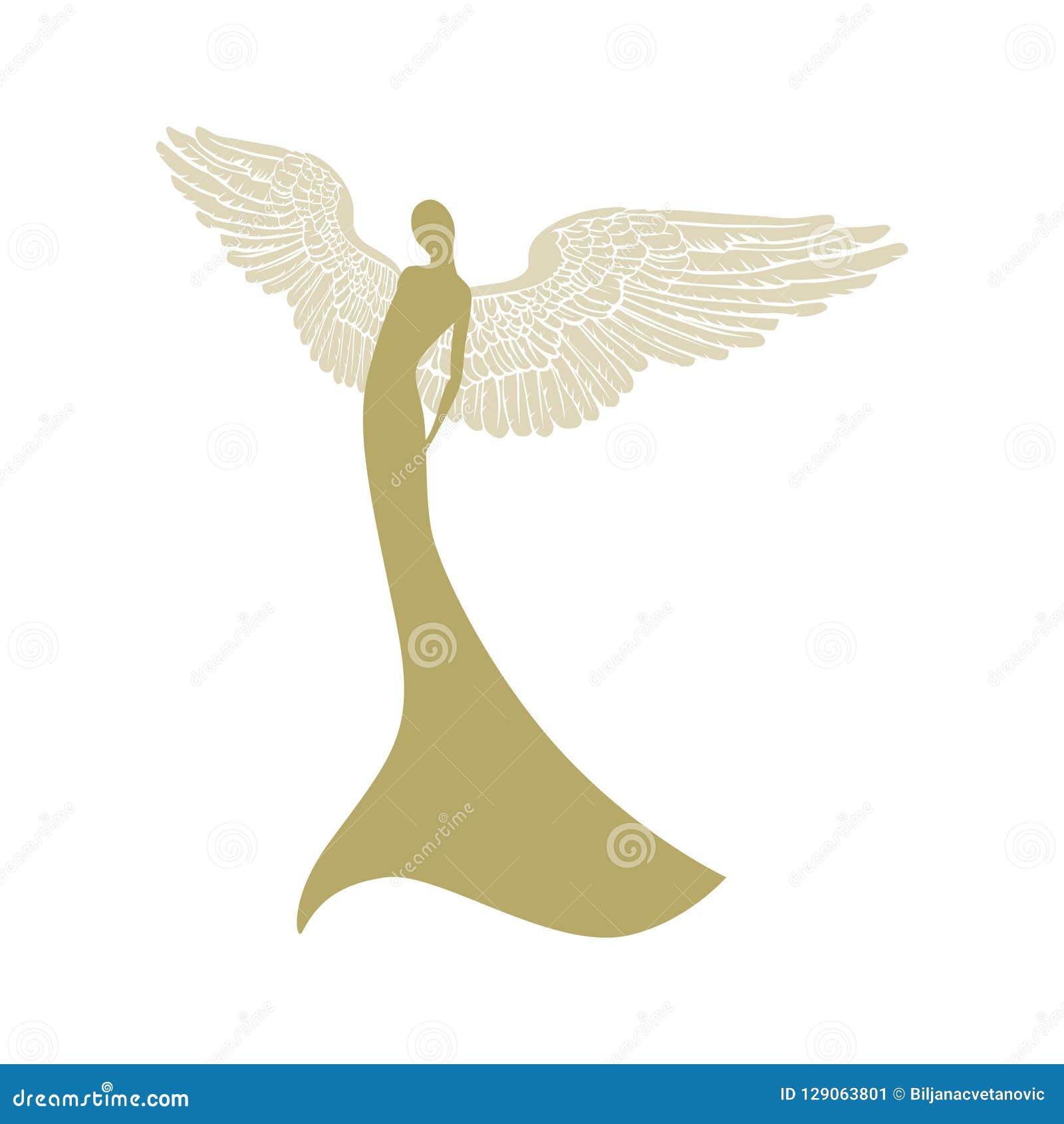 Ser humano con las alas ilustración del vector. Ilustración de humano ...