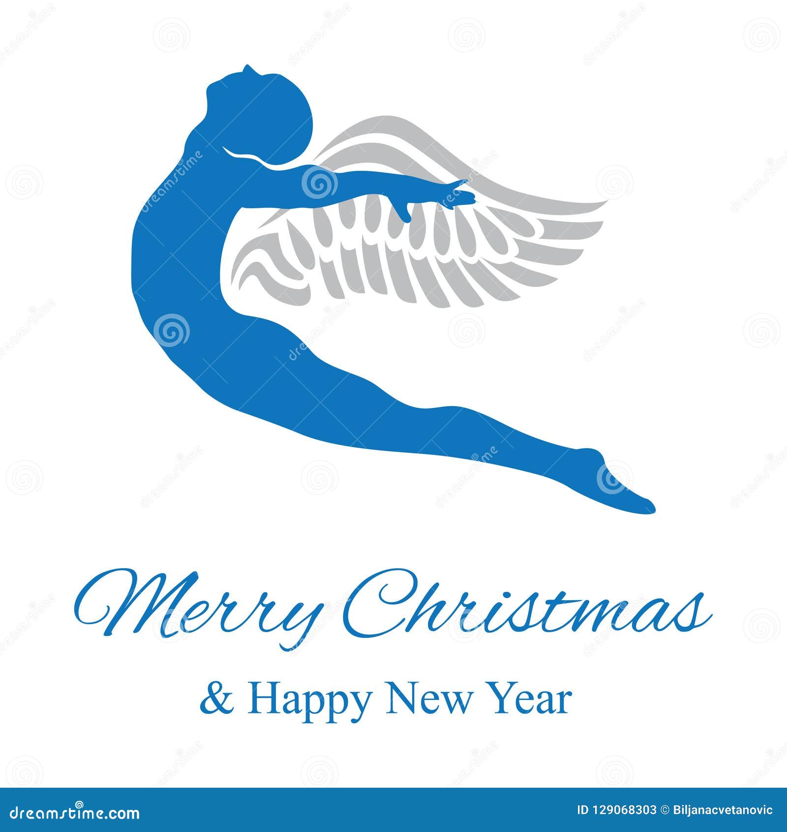 Ser humano con las alas ilustración del vector. Ilustración de ...