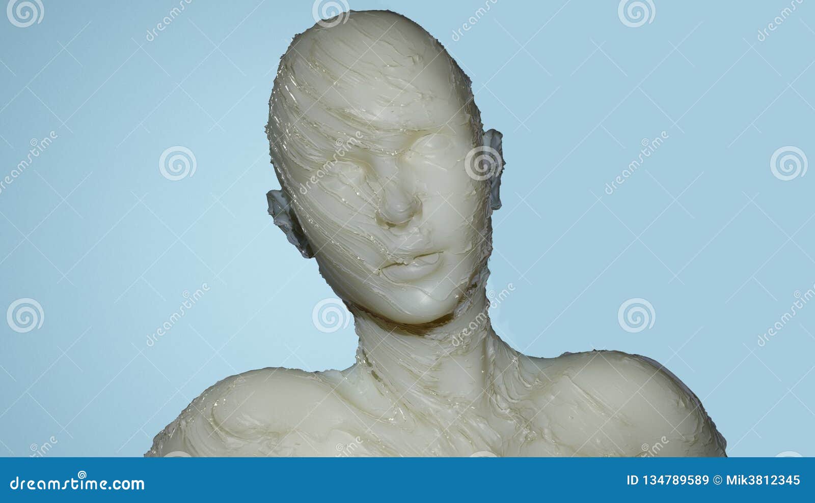 Ser Humano Principal Retrato Quebrado Ilustração Stock - Ilustração de ...