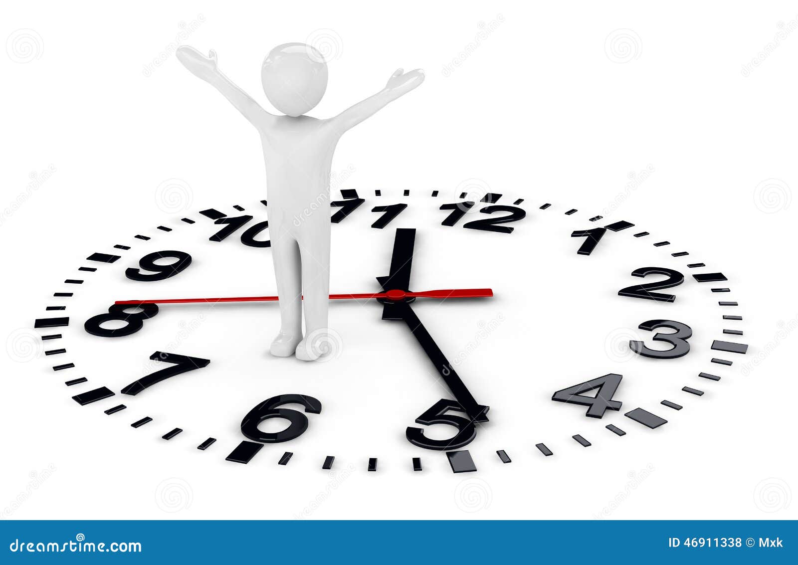 Ser Humano Y Esfera De Reloj Stock de ilustración - Ilustración de ...