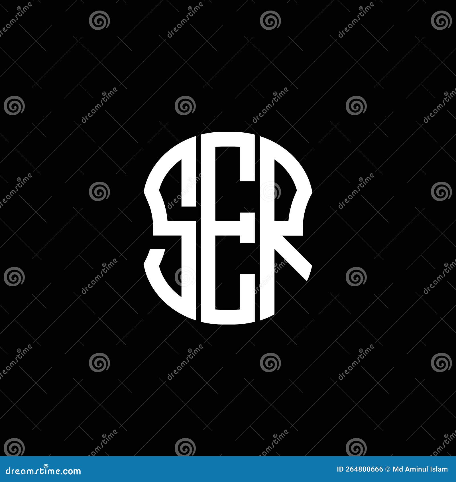 SER Letter Logo Abstract Creative Design. Stock Vector - Illustration ...
