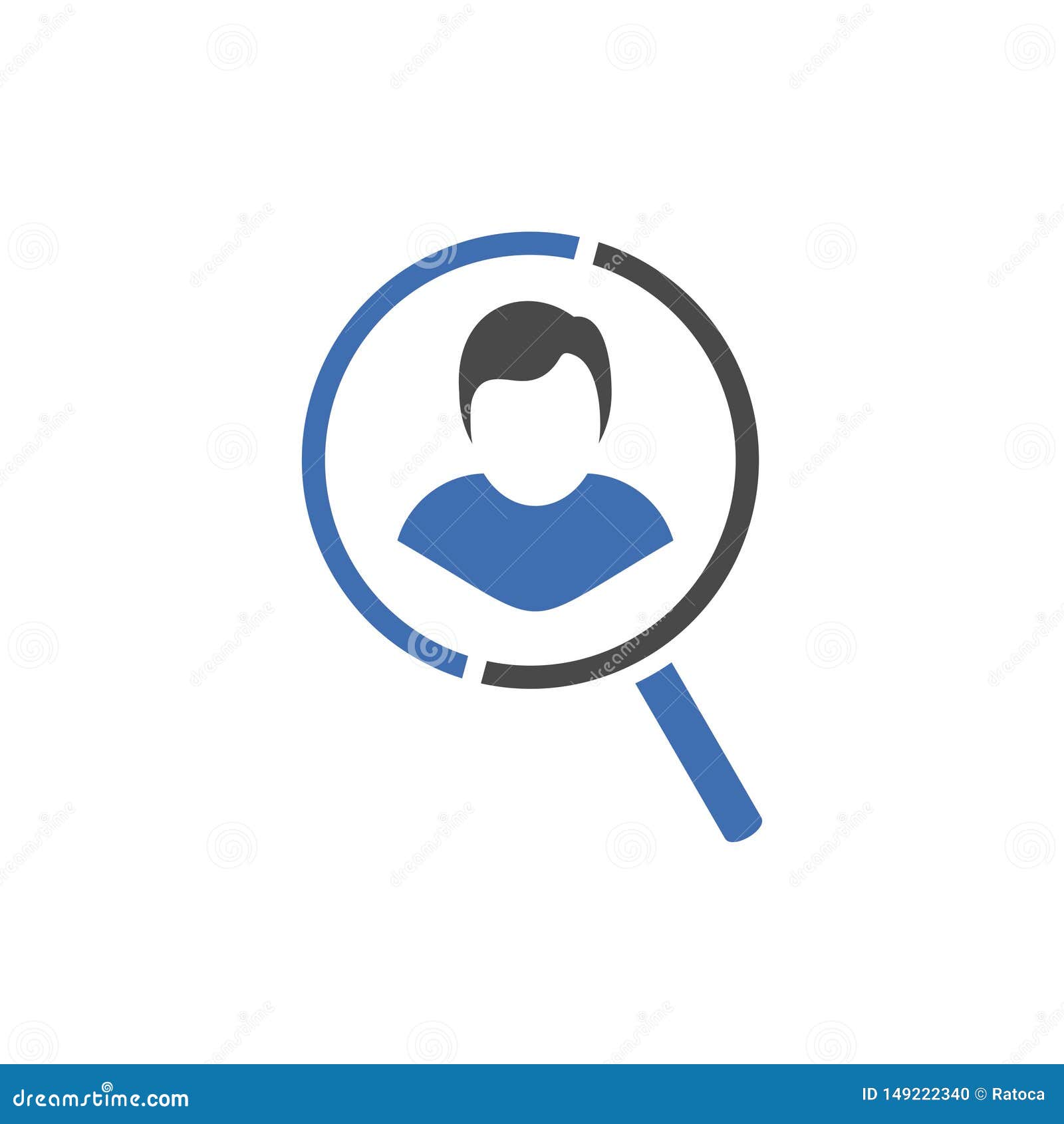 Seraching worker symbol stock vector. Illustration of creative - 149222340