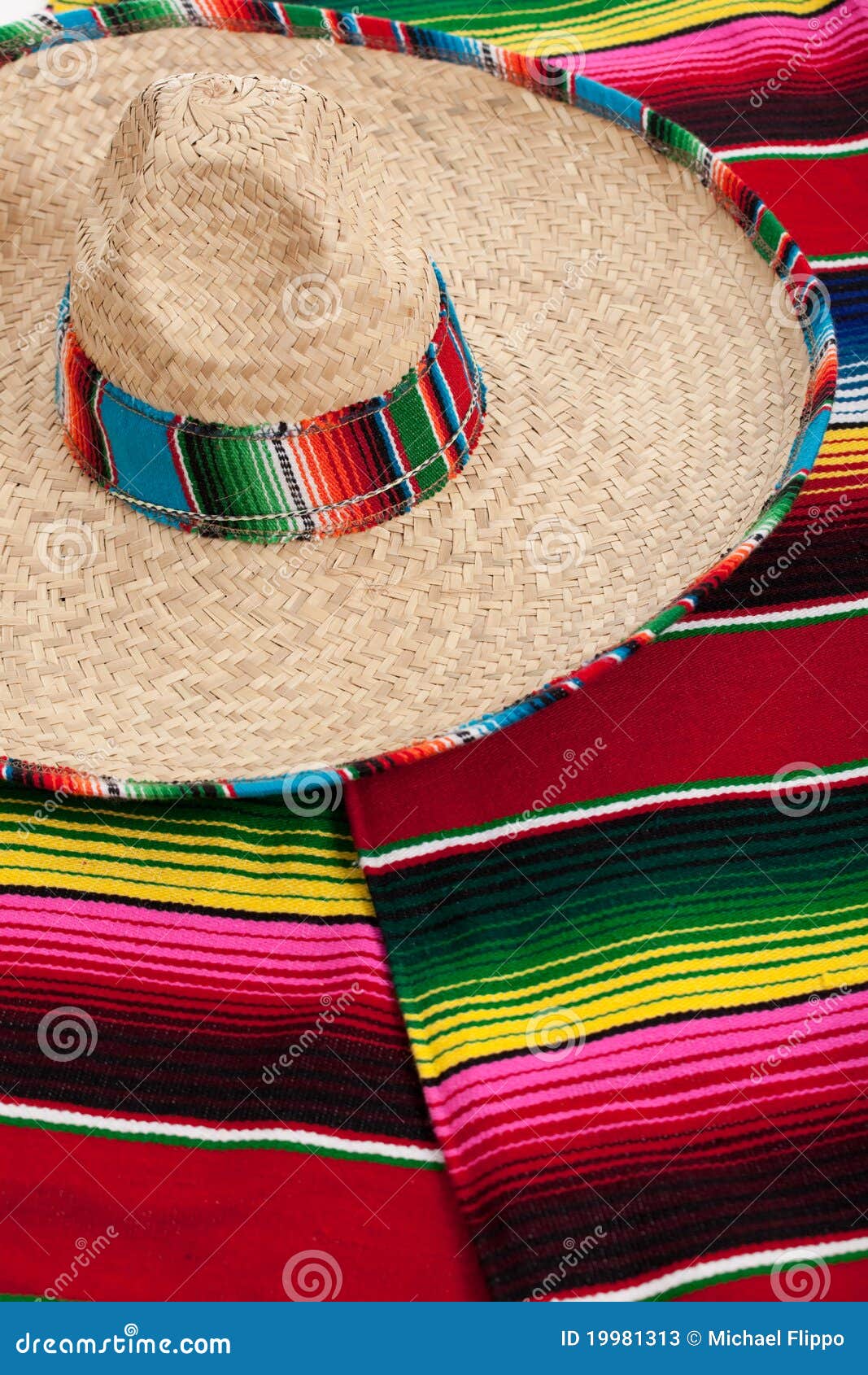 Serape And Sombrero As A Background Stock Image - Image of latin ...