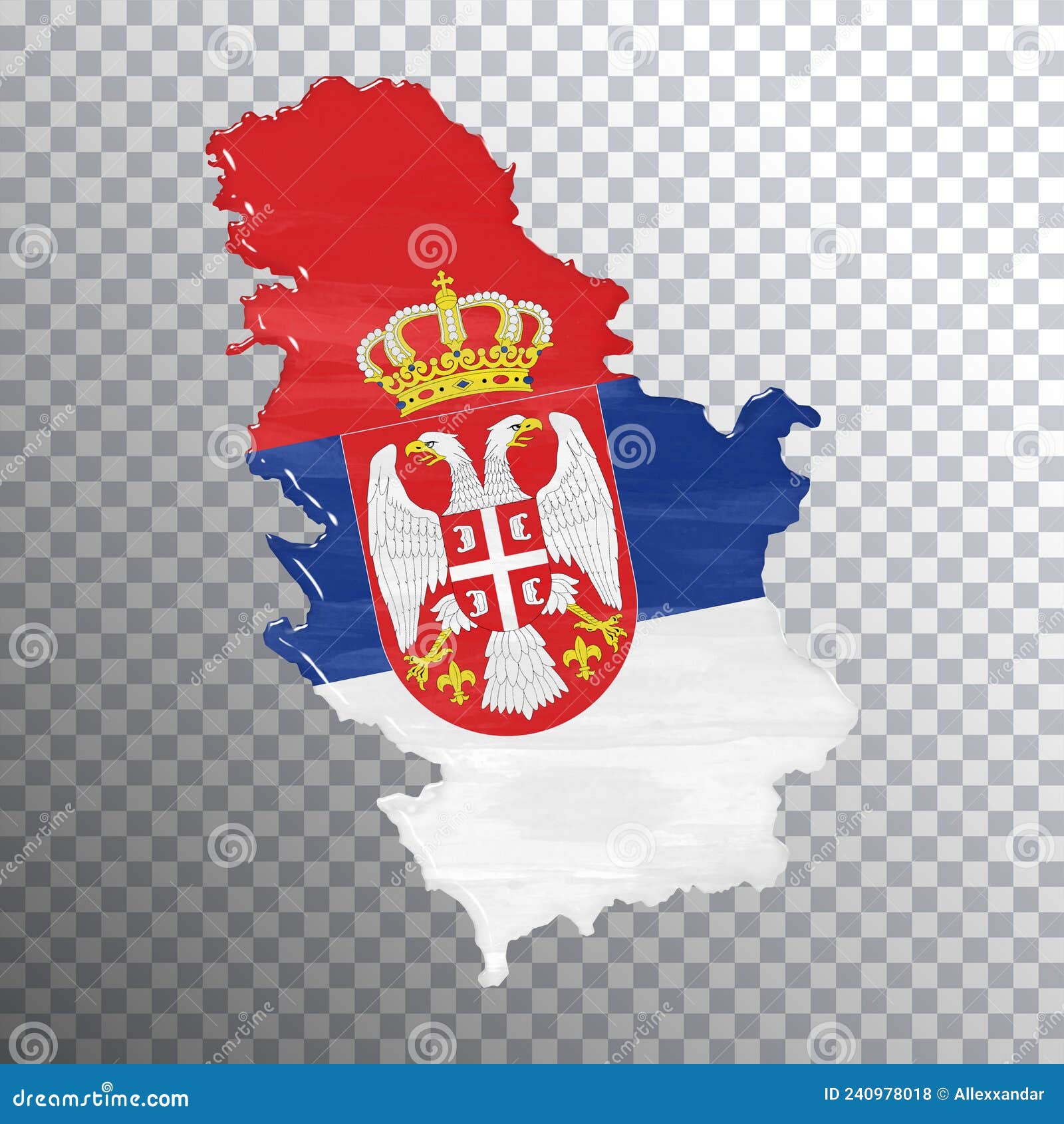 Serbia Map On Png Or Transparent Background,Symbols Of Serbia. Vector ...