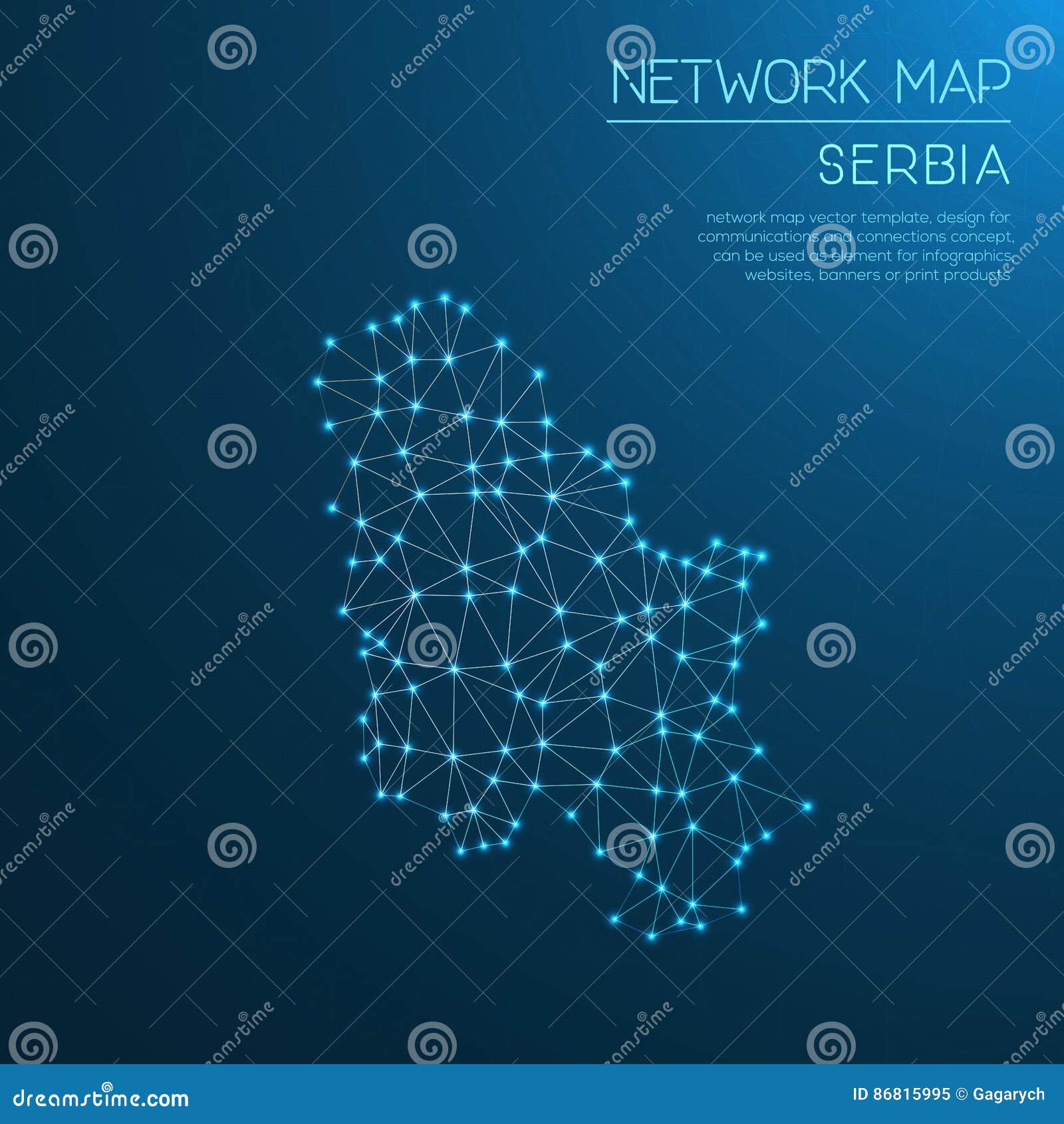 Serbia Network Map. Vector Illustration | CartoonDealer.com #233156368