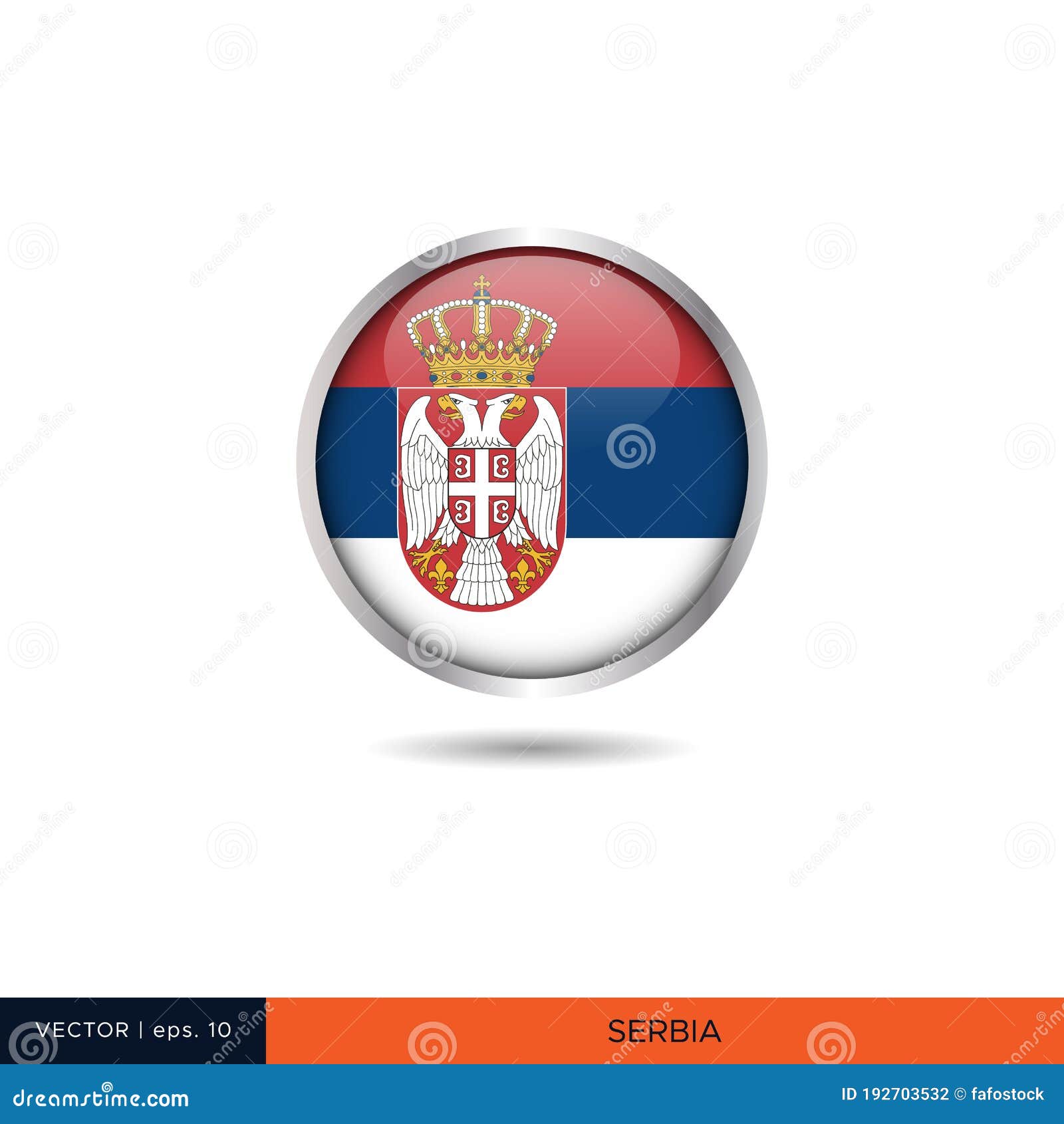 Serbia Round Flag Vector Design. Stock Vector - Illustration of ...
