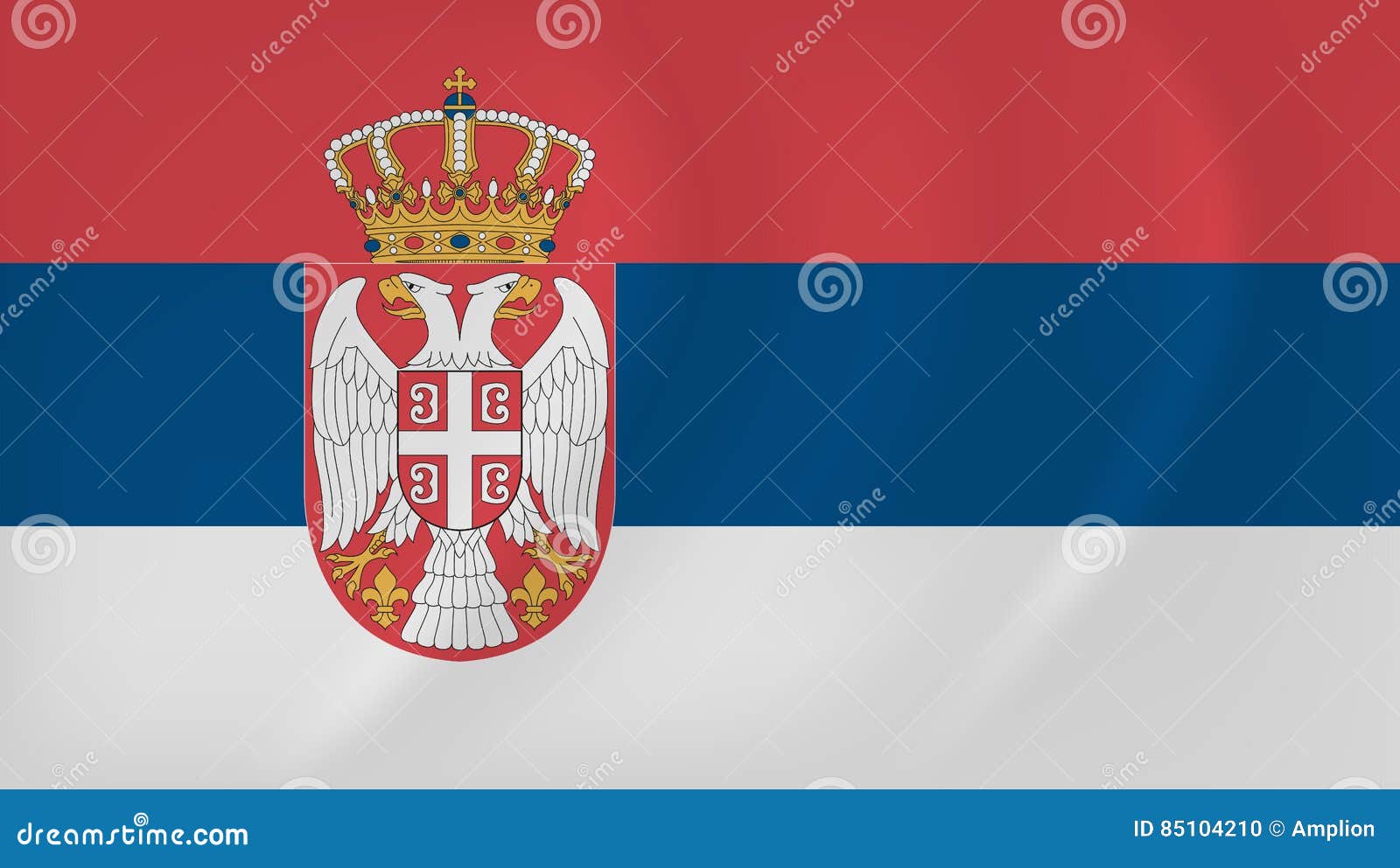 Serbia waving flag stock vector. Illustration of country - 85104210