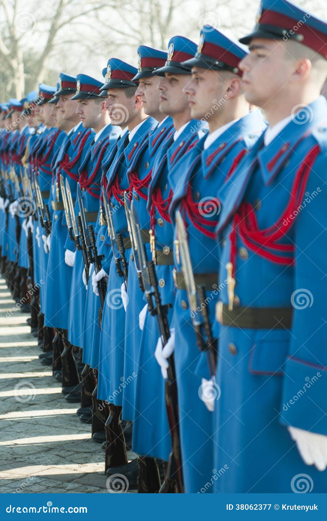 Serbian Army Soldiers on the Red Carpet Editorial Photography - Image ...