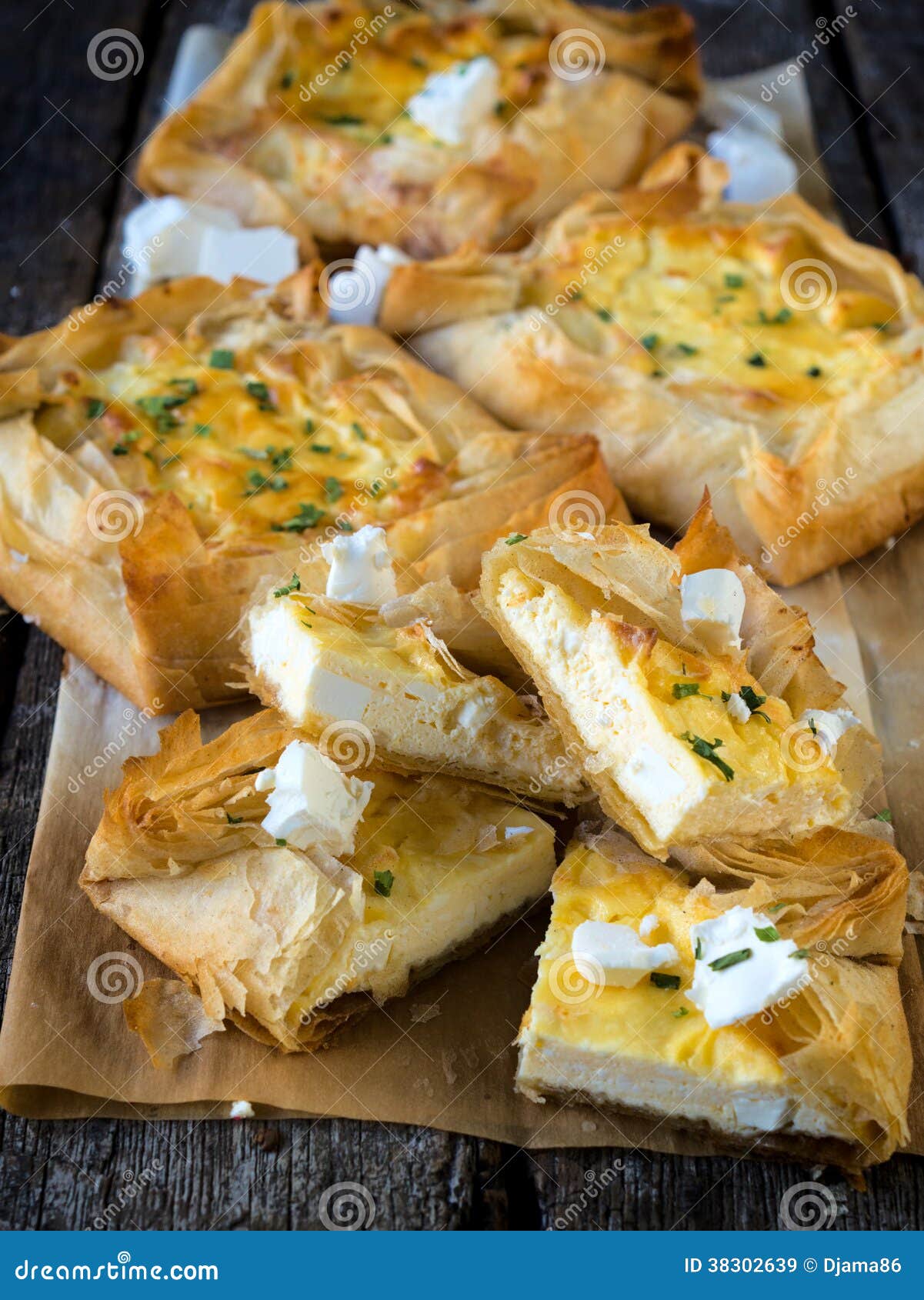 Serbian cheese pie stock image. Image of bakery, feta - 38302639