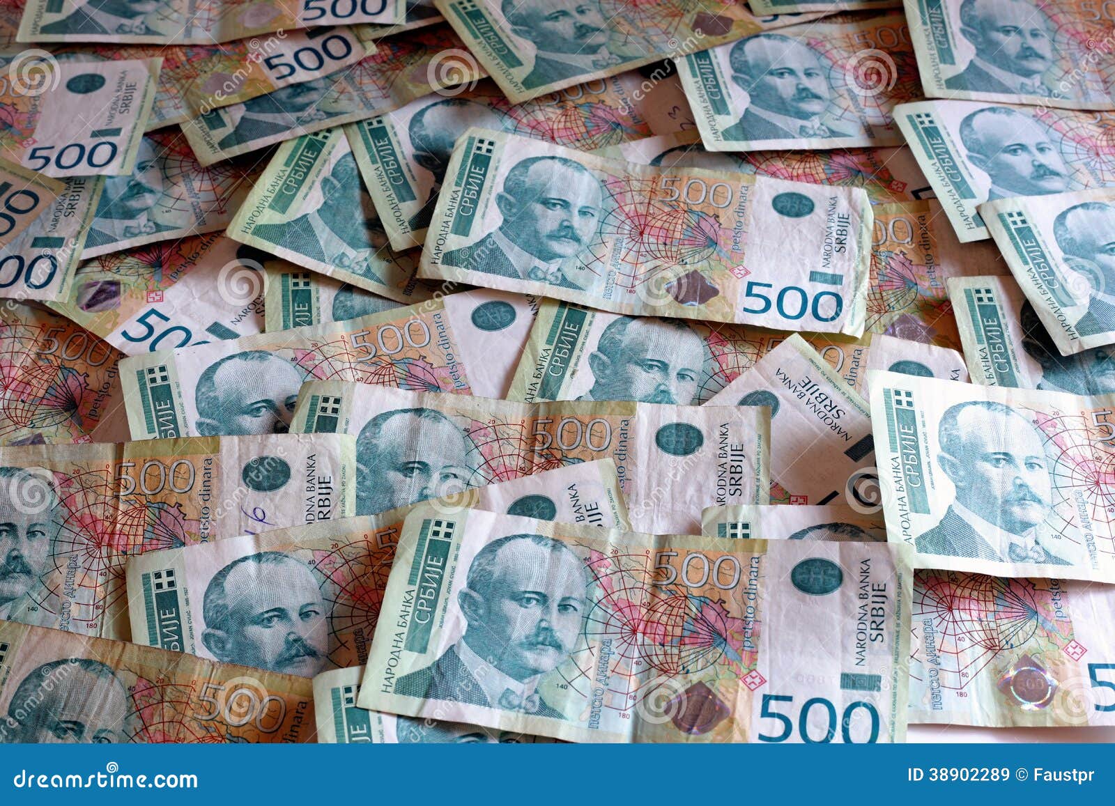 Serbian Currency - a Heap of 500 Dinar Banknotes Stock Image - Image of ...