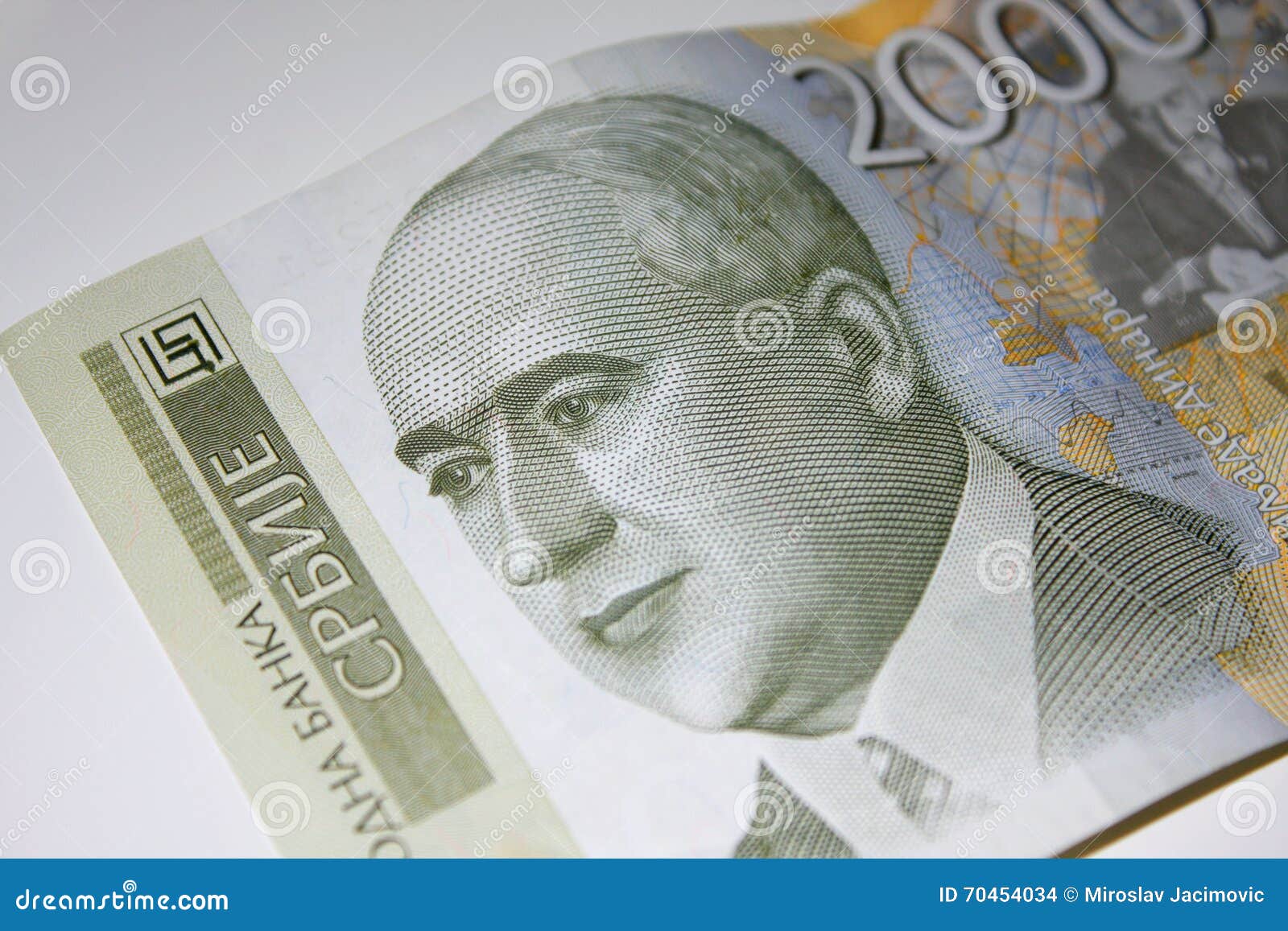 Serbian Dinar.Bill of a 2000 Dinars Stock Photo - Image of color, 2000: ...