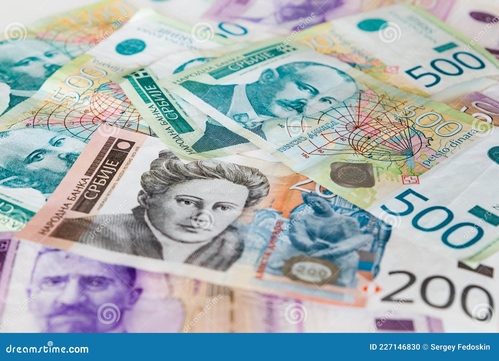 Serbian Dinars Banknotes. Currency Cash Money Stock Photo - Image of ...