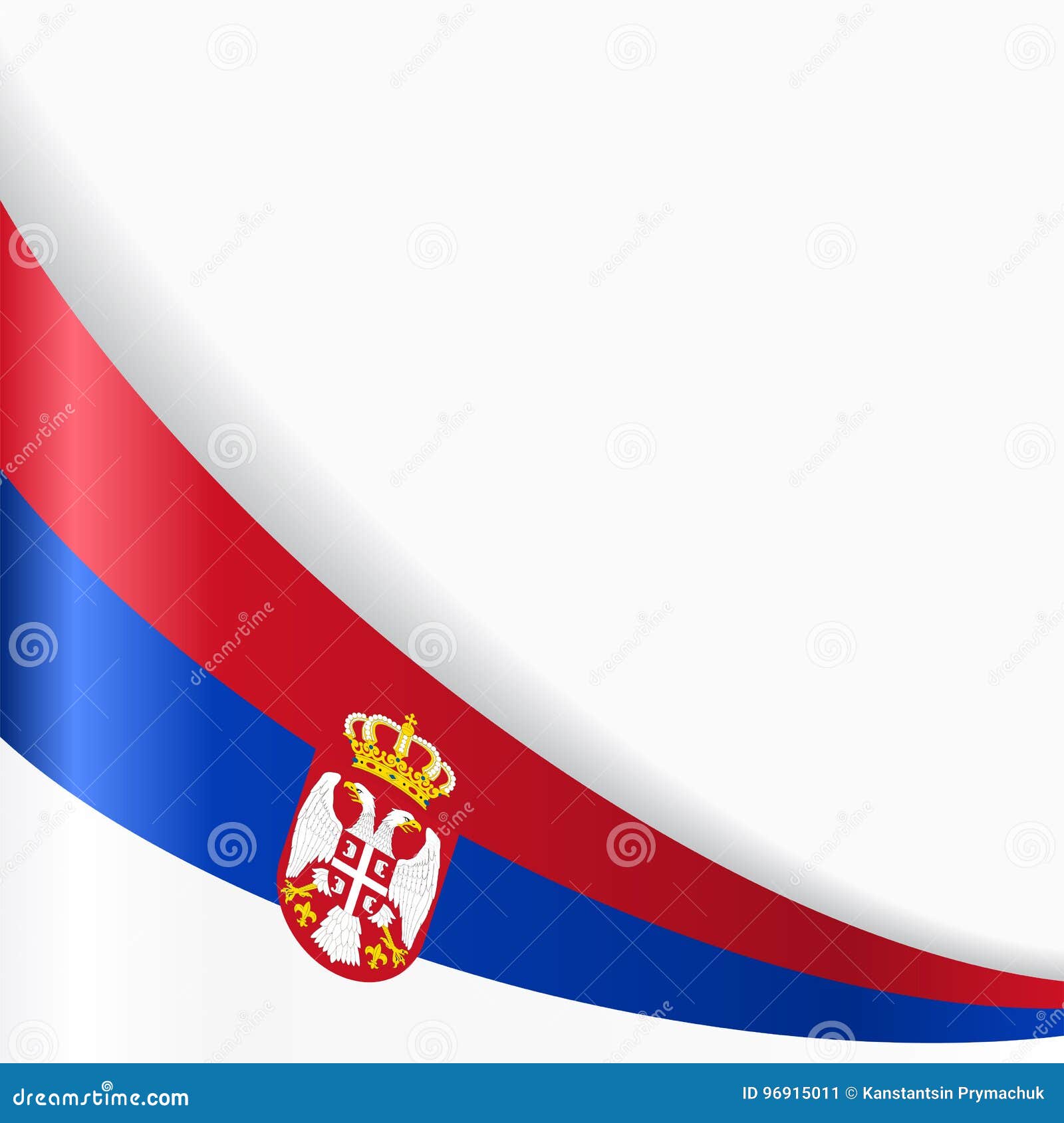Serbian Flag Waving In The Wind Symbol Of Serbia Stock Photo ...