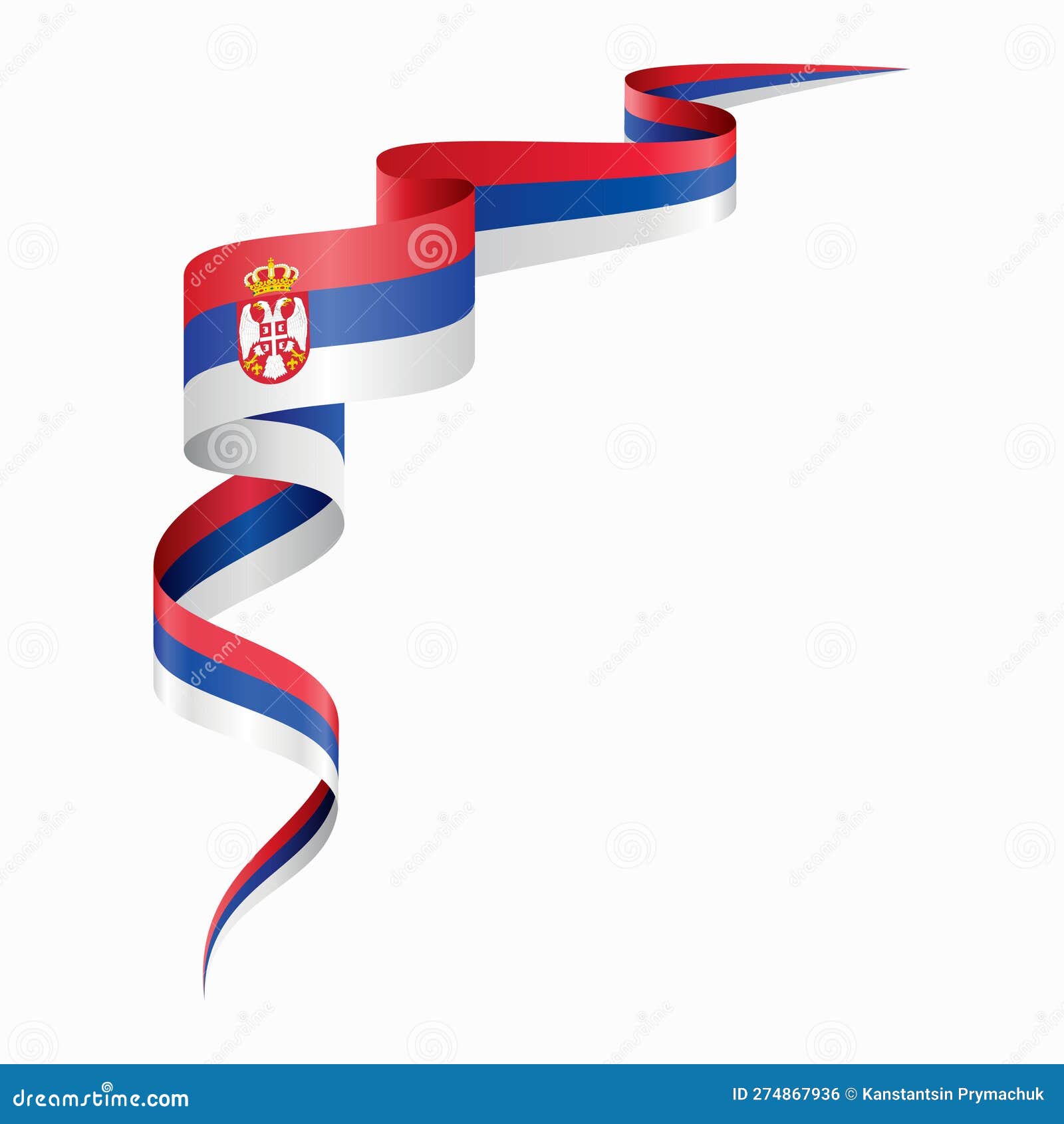 Serbian Flag Wavy Abstract Background. Vector Illustration. Stock ...