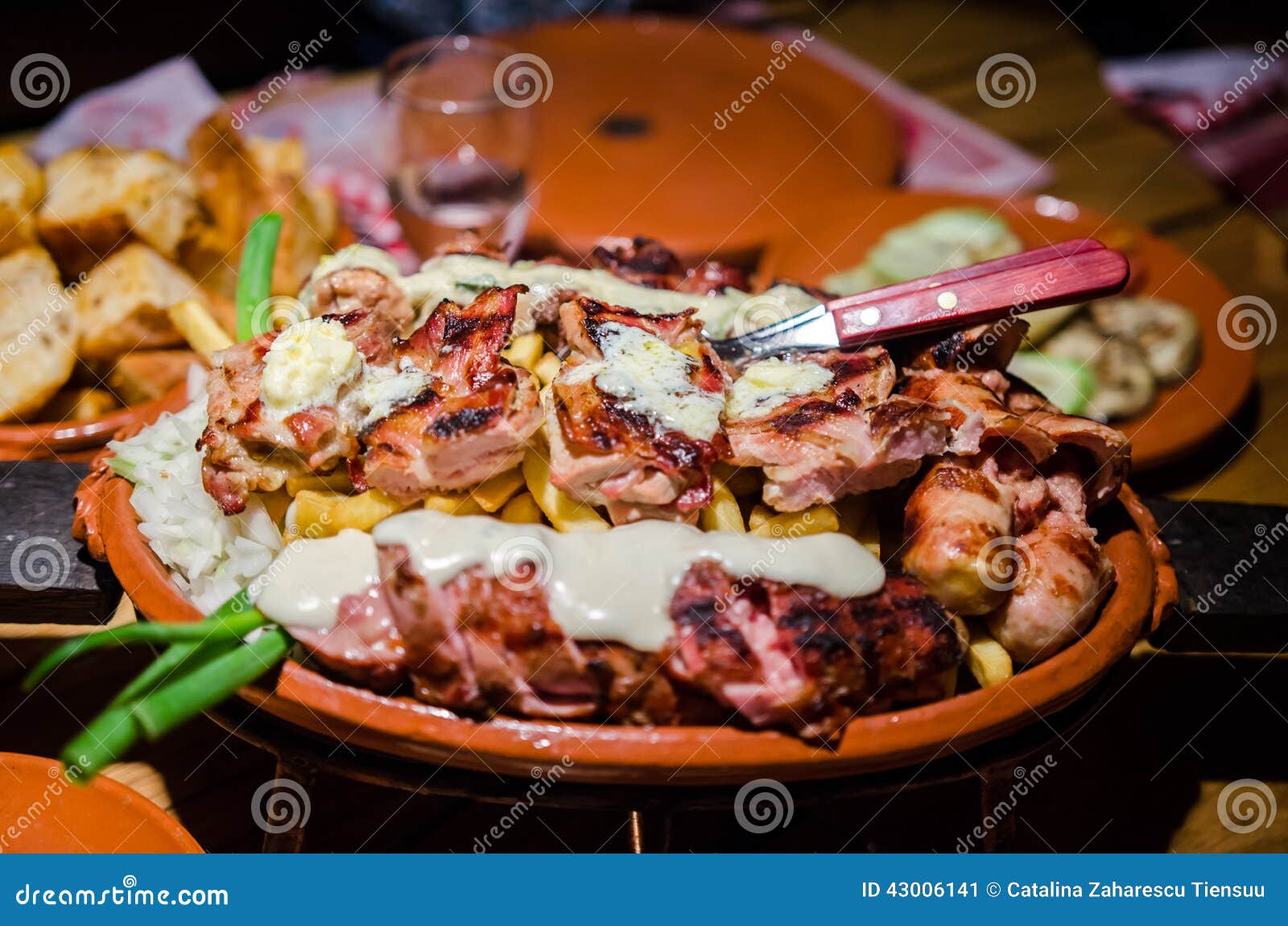 Serbian food stock image. Image of onion, drink, meaty - 43006141
