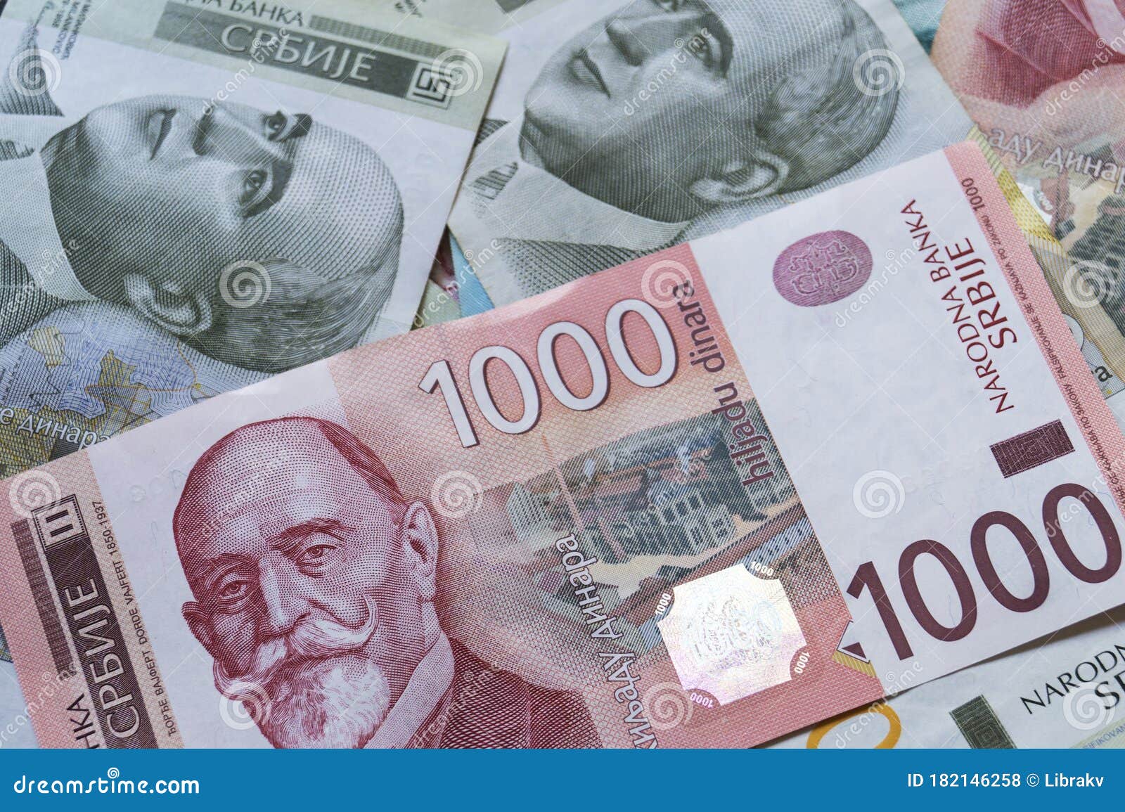 Serbian Money. Serbian Dinar Banknotes. 200 RSD Dinari Bills Stock ...