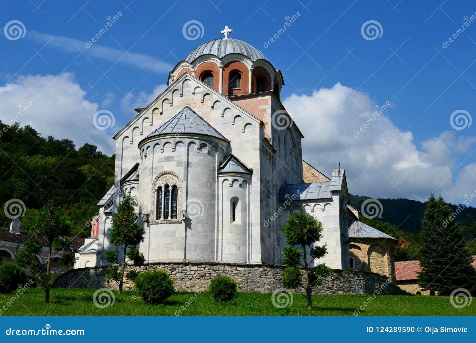 Serbian Orthodox Church stock photo. Image of grass - 124289590