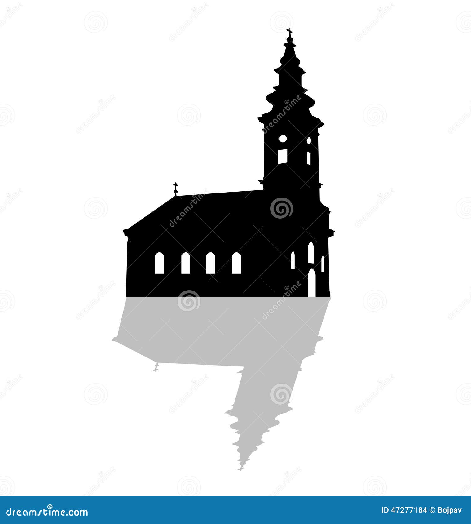 Orthodox Church Buildings Vector Isolated On White Background. Church Linear And Color Drawing ...