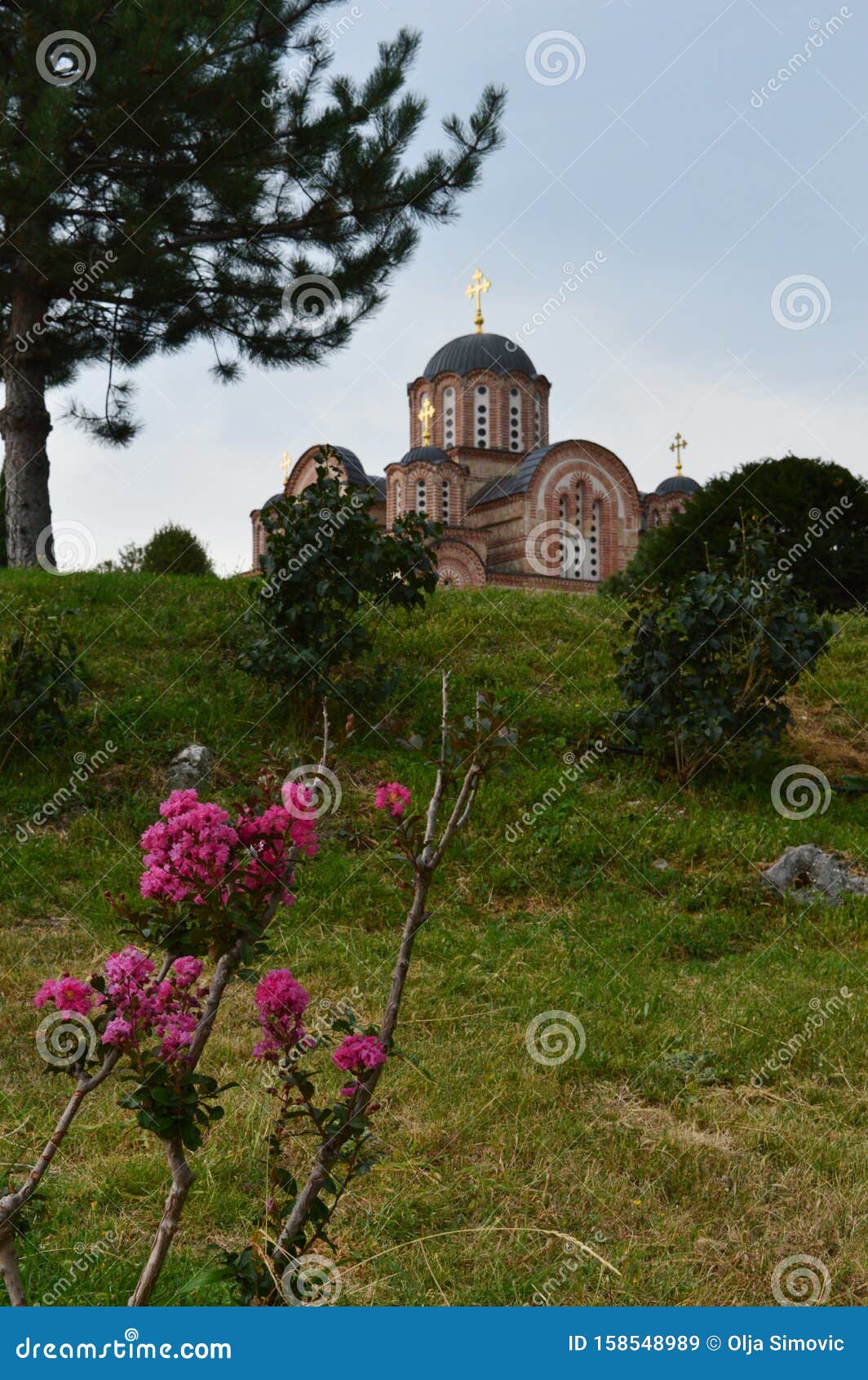 Serbian Orthodox churches stock image. Image of landscape - 158548989