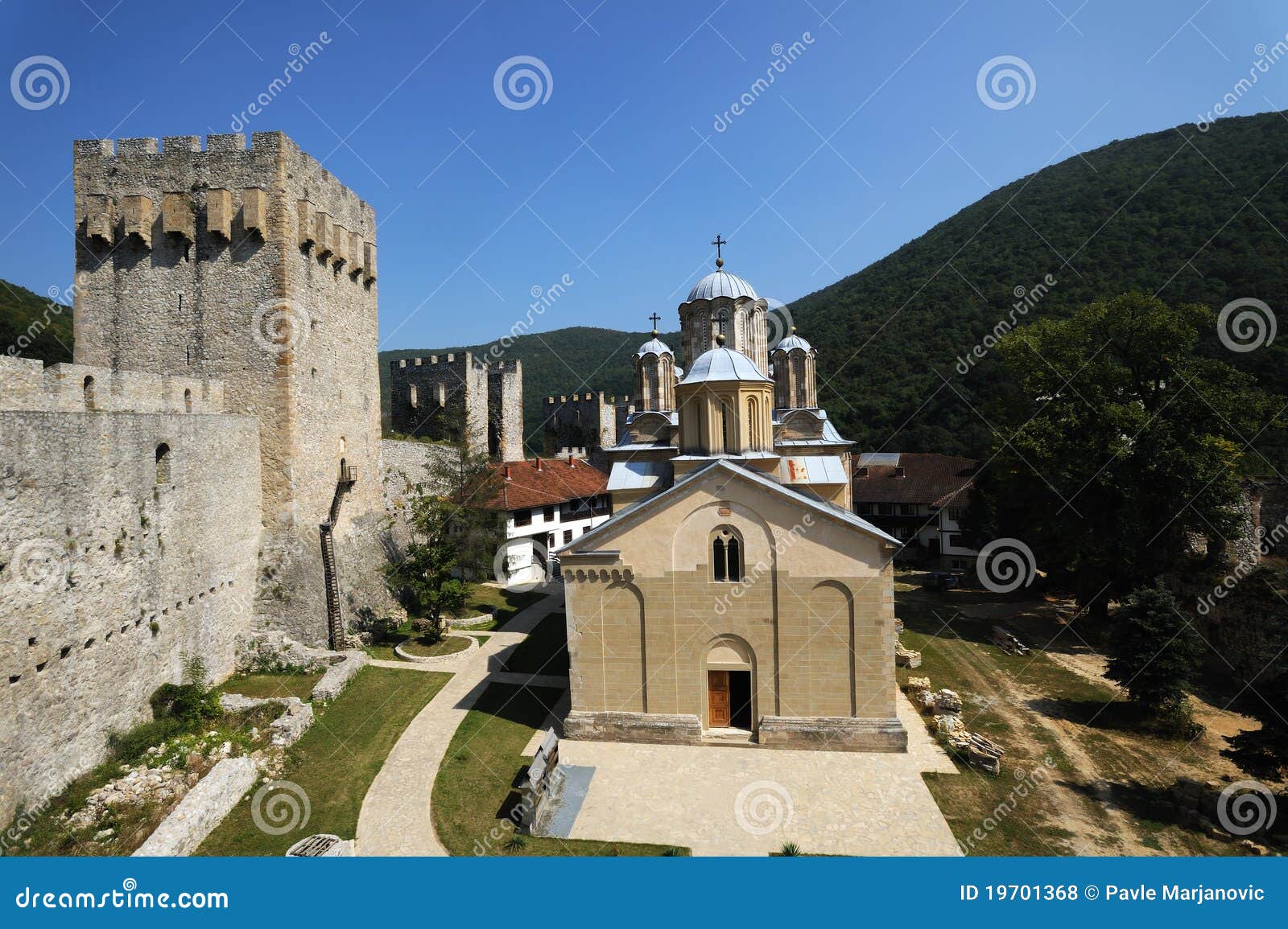 Serbian Orthodox Monastery Manasija Stock Photo - Image of resava ...