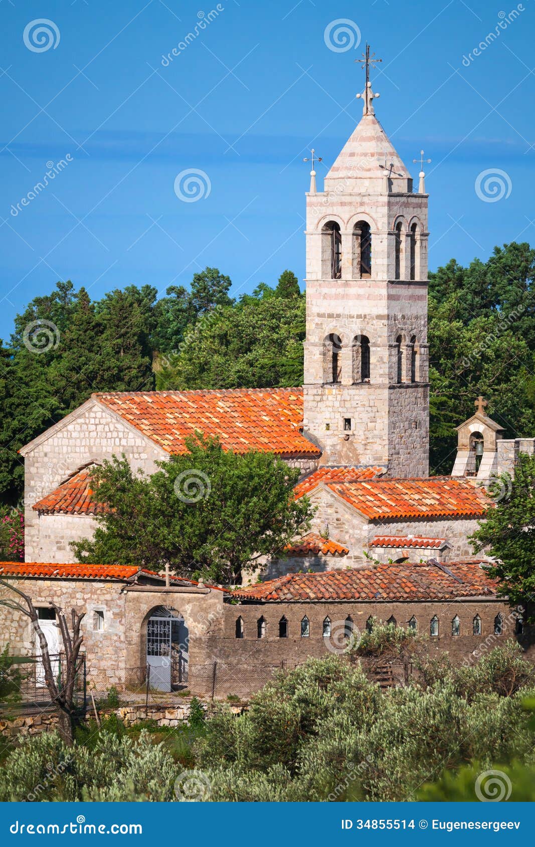Serbian Orthodox Monastery of Rezevici Stock Photo - Image of ancient ...