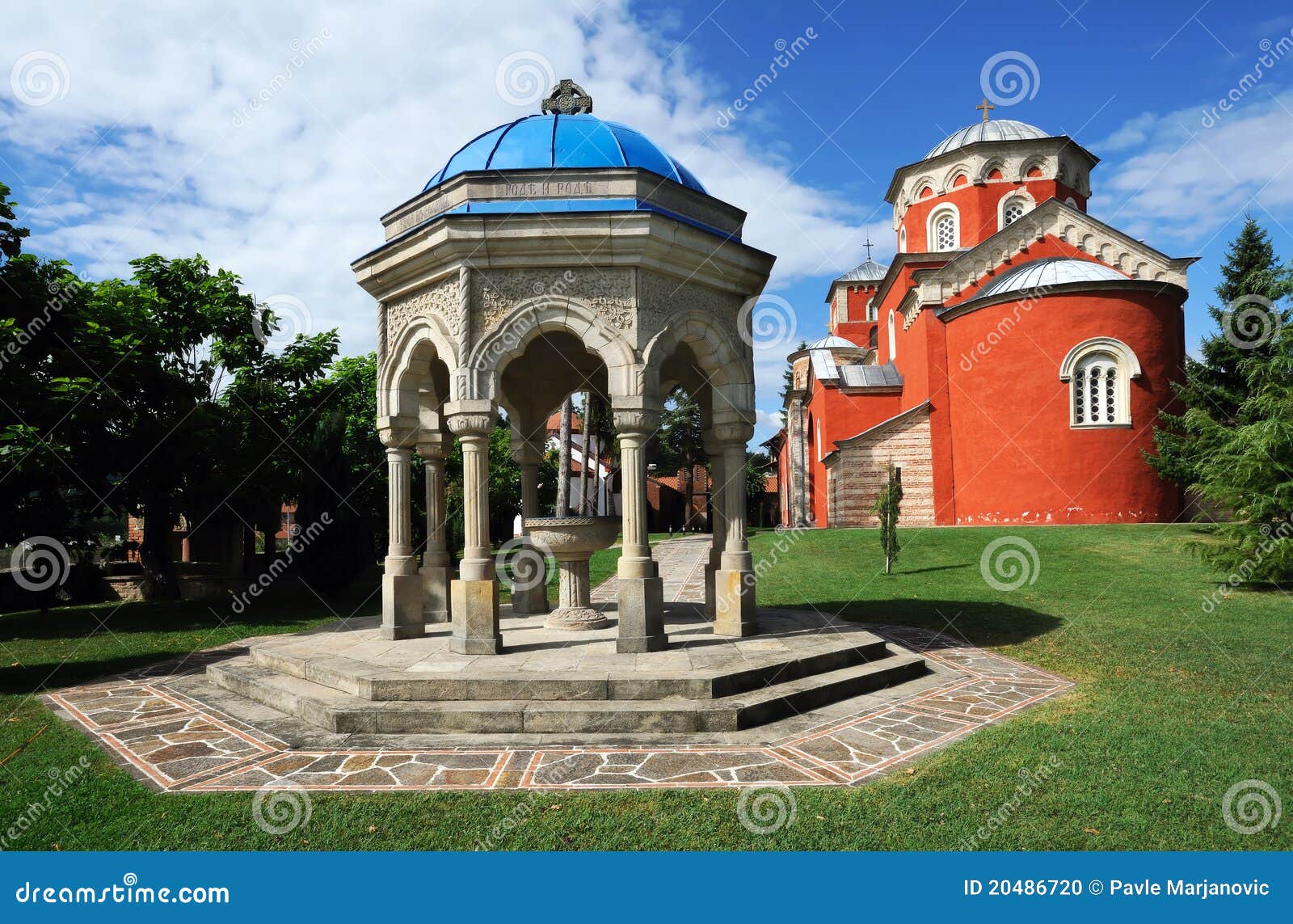 Serbian Orthodox Monastery Zica Stock Photo - Image of shrine, priory ...