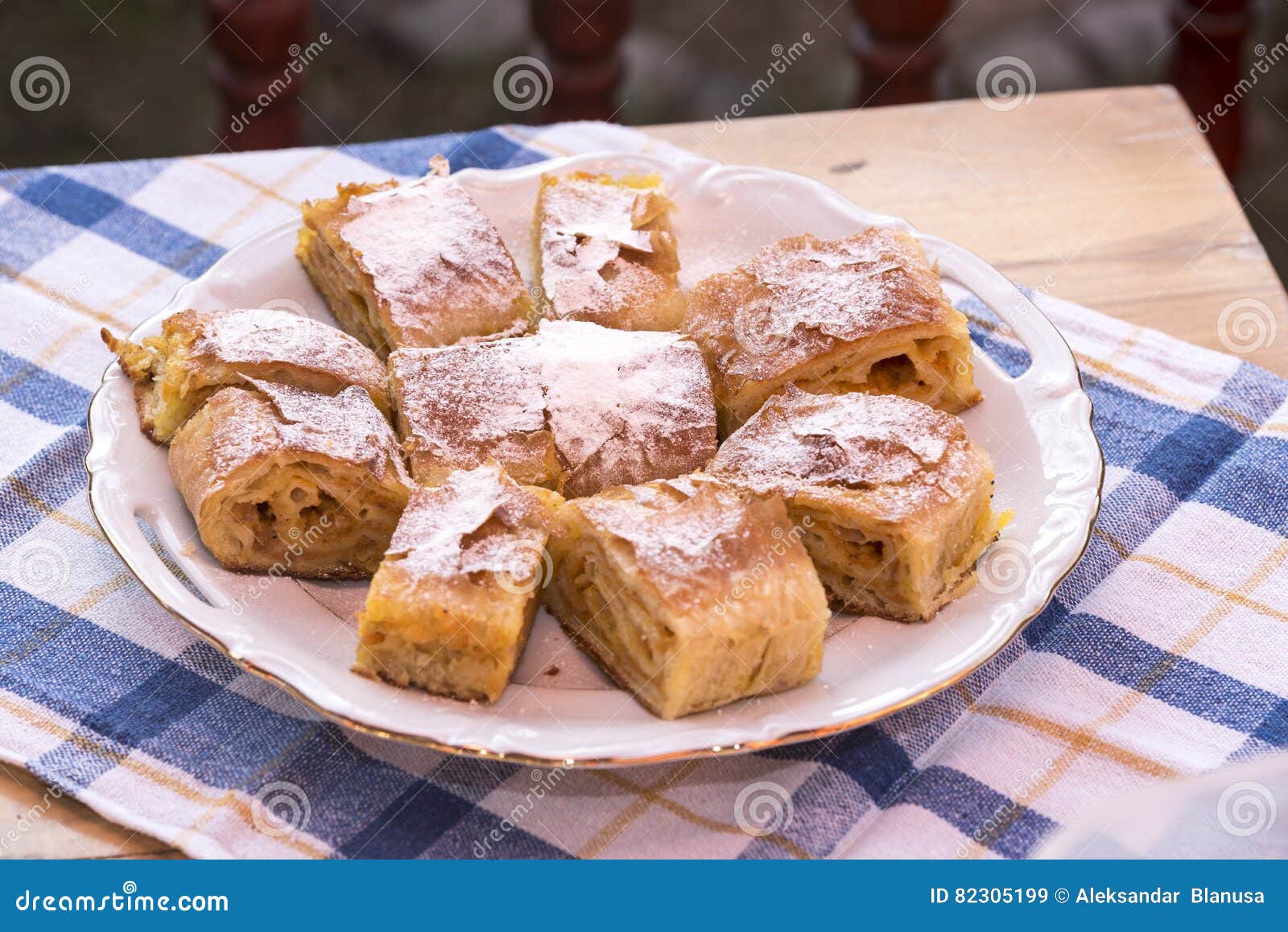 Serbian pumpkin pie stock image. Image of sugar, piece - 82305199