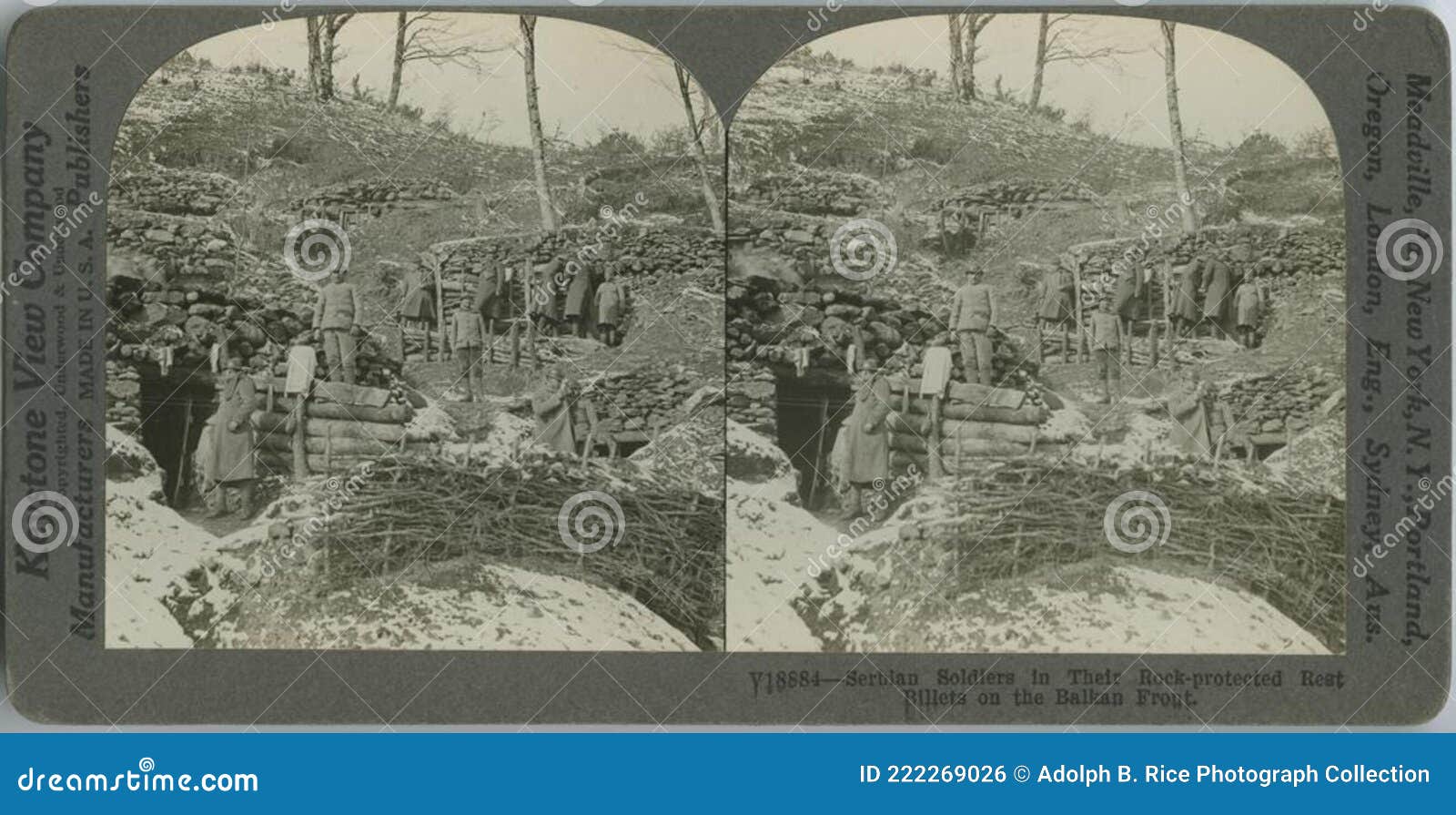 Serbian Soldiers In Their Rock-protected Rest Billets On The Balkan ...