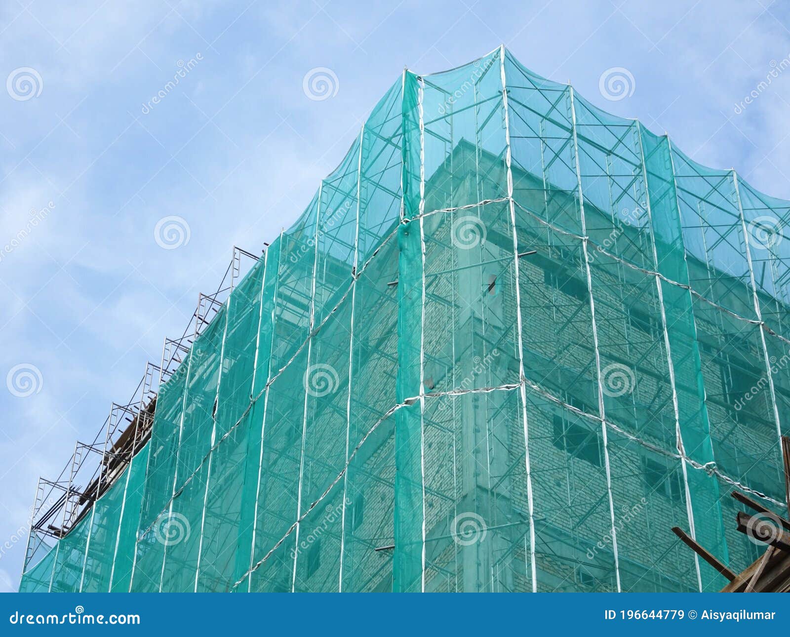 Scaffolding is Installed on the Construction Site As Temporary Support ...