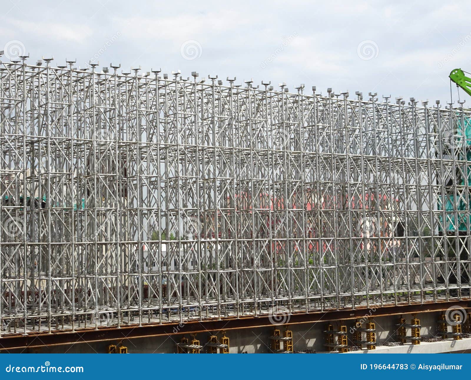 Scaffolding is Installed on the Construction Site As Temporary Support ...