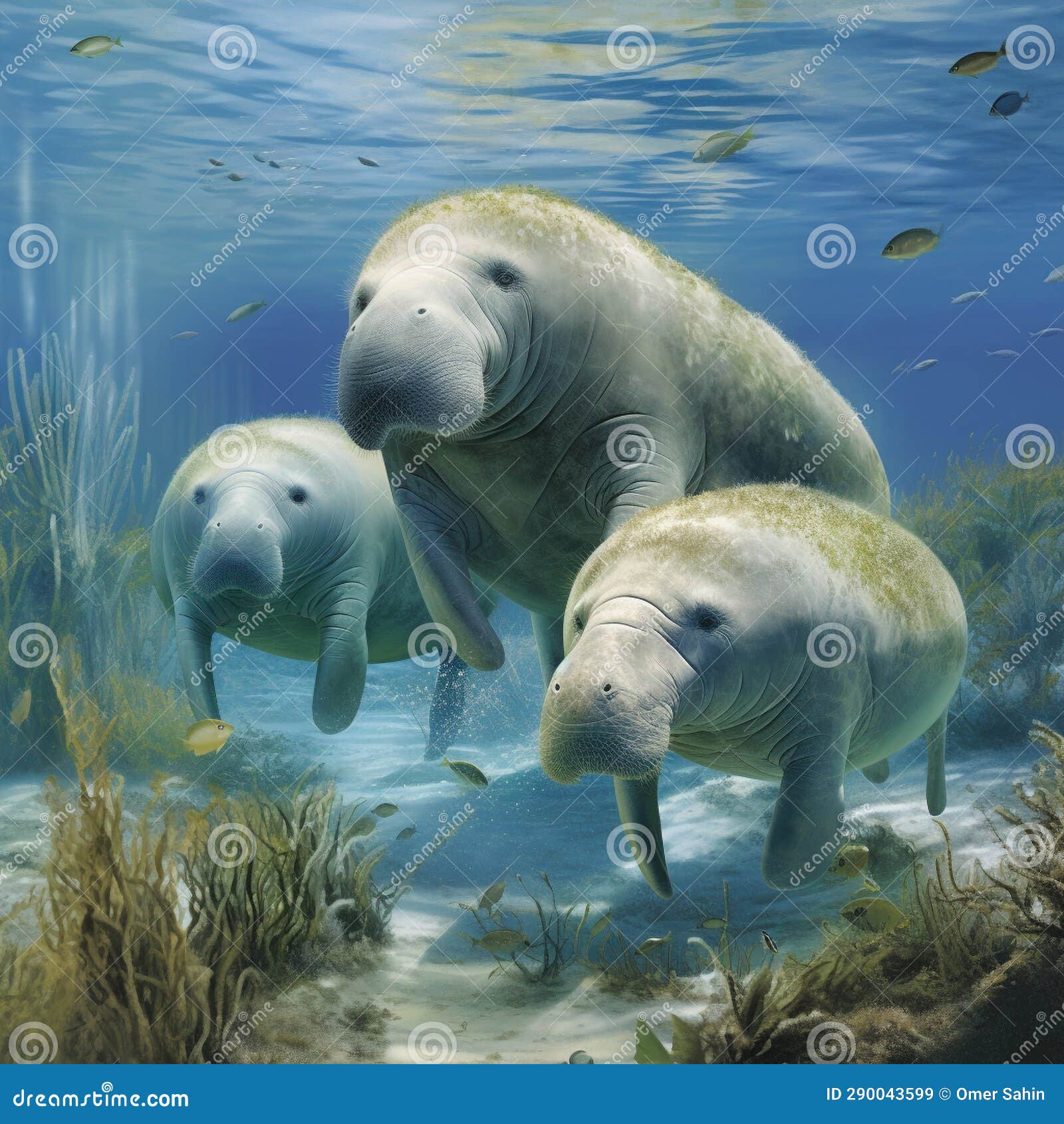 Serene Beauty Of Dugongs In Shallow Seagrass Beds Stock Image Image Of Habitat Dugongs 290043599
