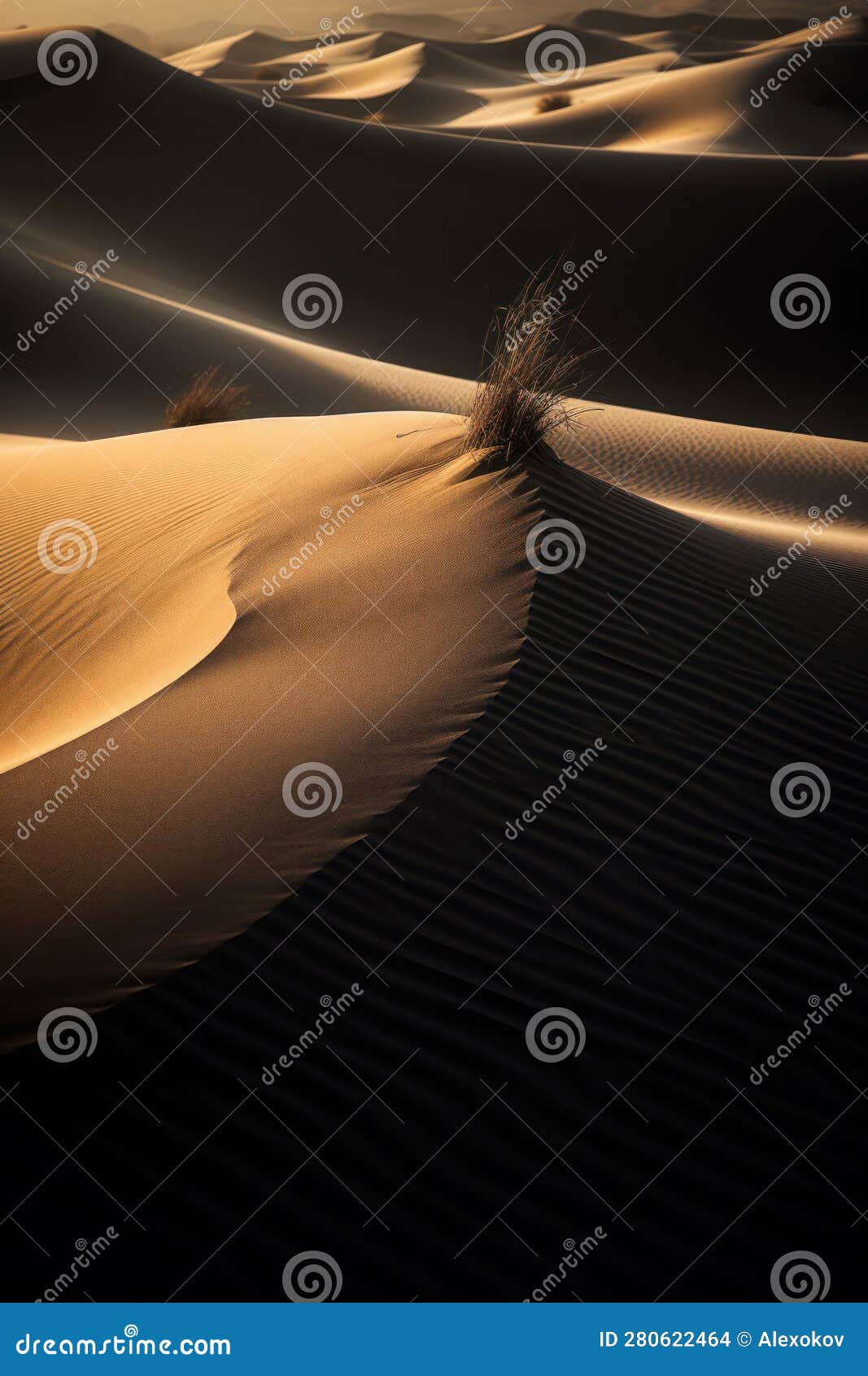 Serene Desert Horizon with Abstract Negative Space . Stock Illustration ...