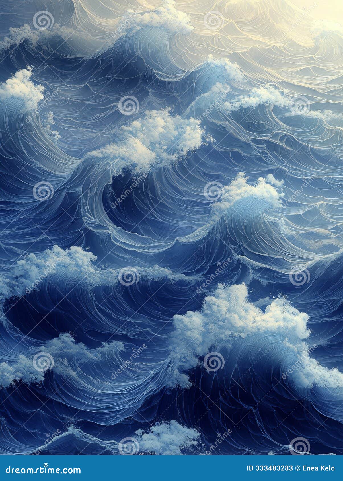 Serene Flow: Minimalist Water Waves Stock Illustration - Illustration ...
