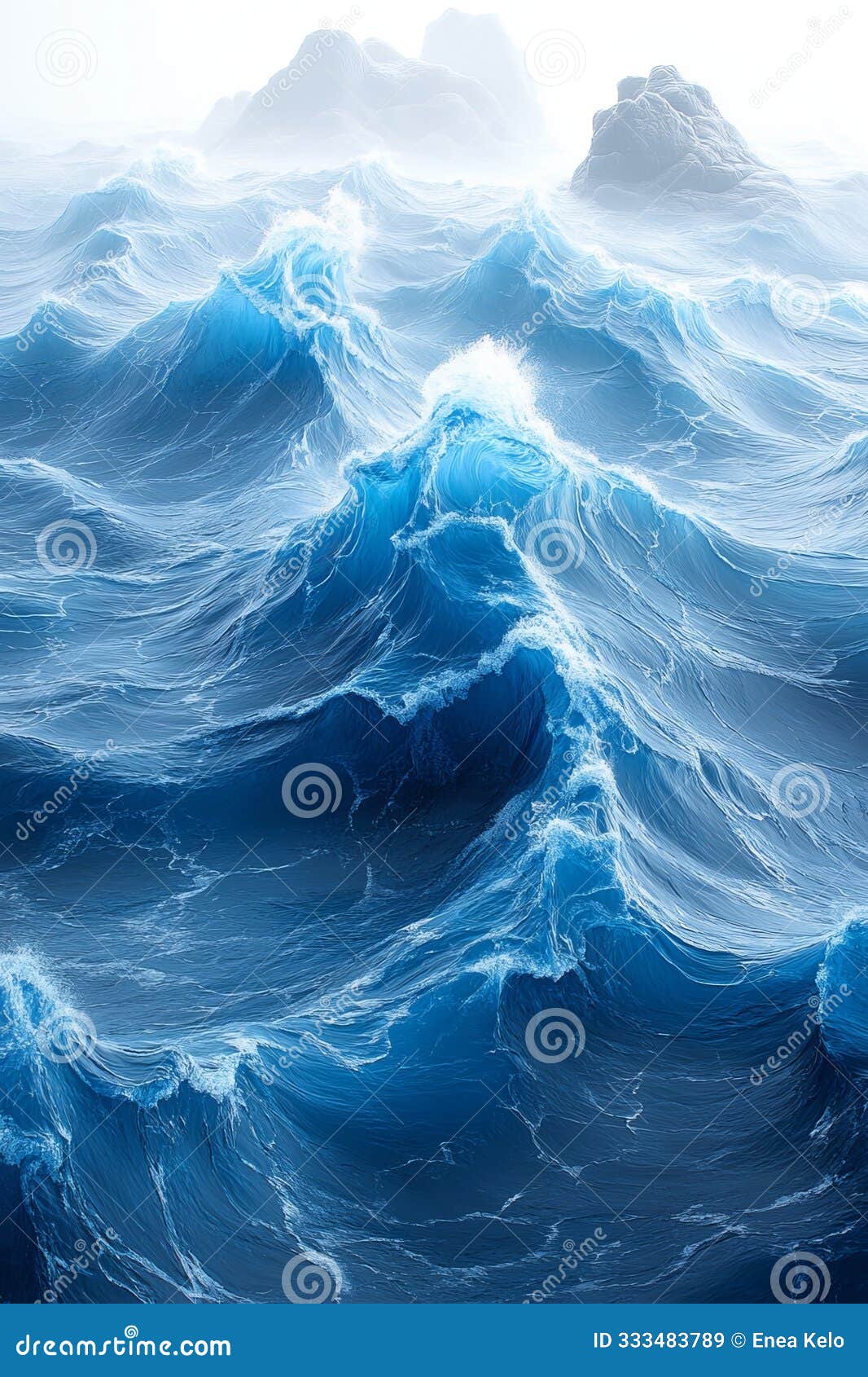 Serene Flow: Minimalist Water Waves Stock Illustration - Illustration ...
