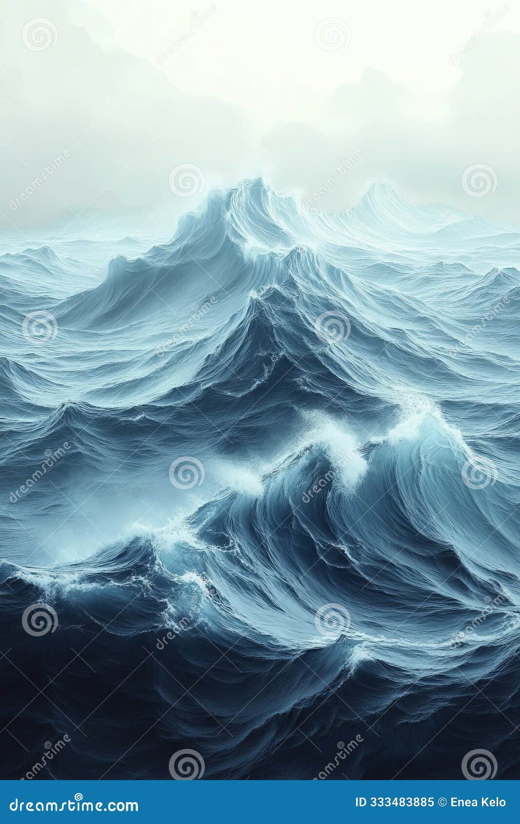 Serene Flow: Minimalist Water Waves Stock Illustration - Illustration ...