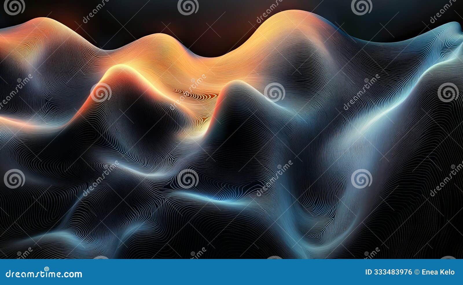 Serene Flow: Minimalist Water Waves Stock Illustration - Illustration ...