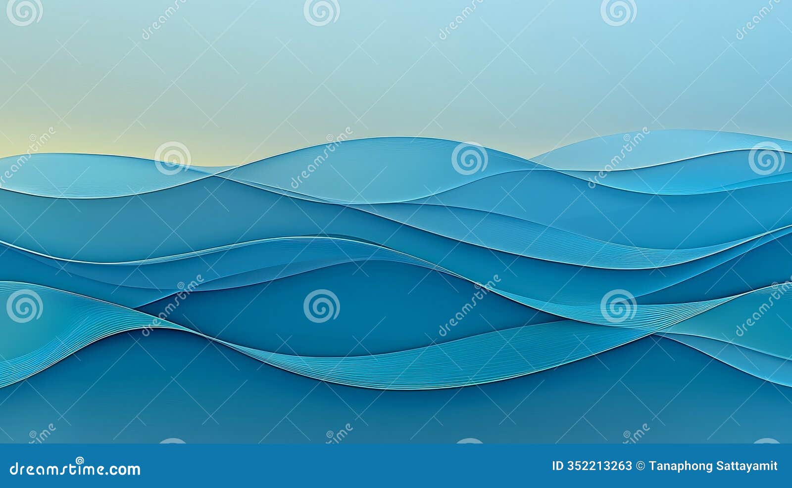 Blue Wave Abstract Background Serene Flowing Blue Waves Symbolize ...